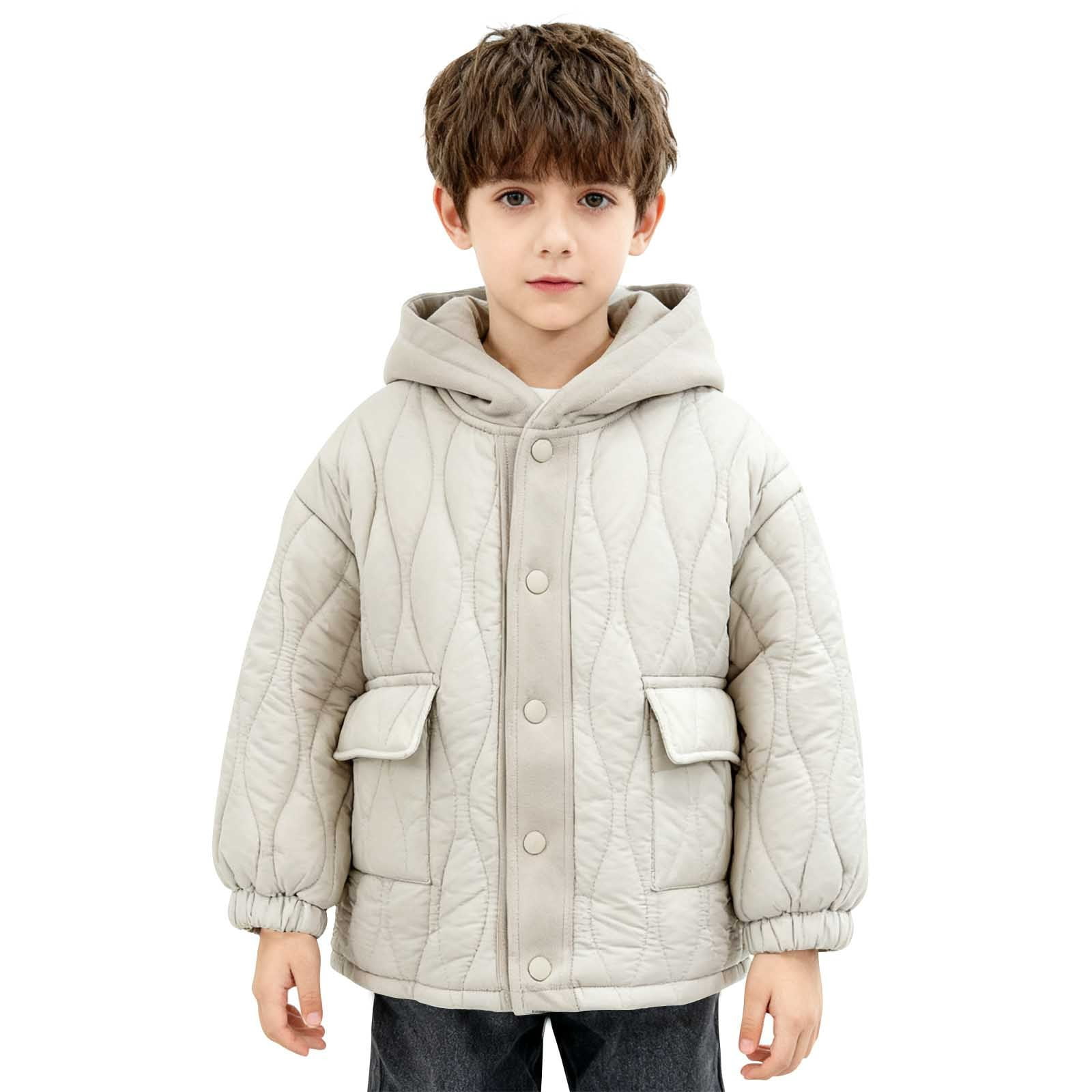 Kids Girl Boy Lounge Going Out Long Sleeve Padded Jacket Hoods Outfit ...