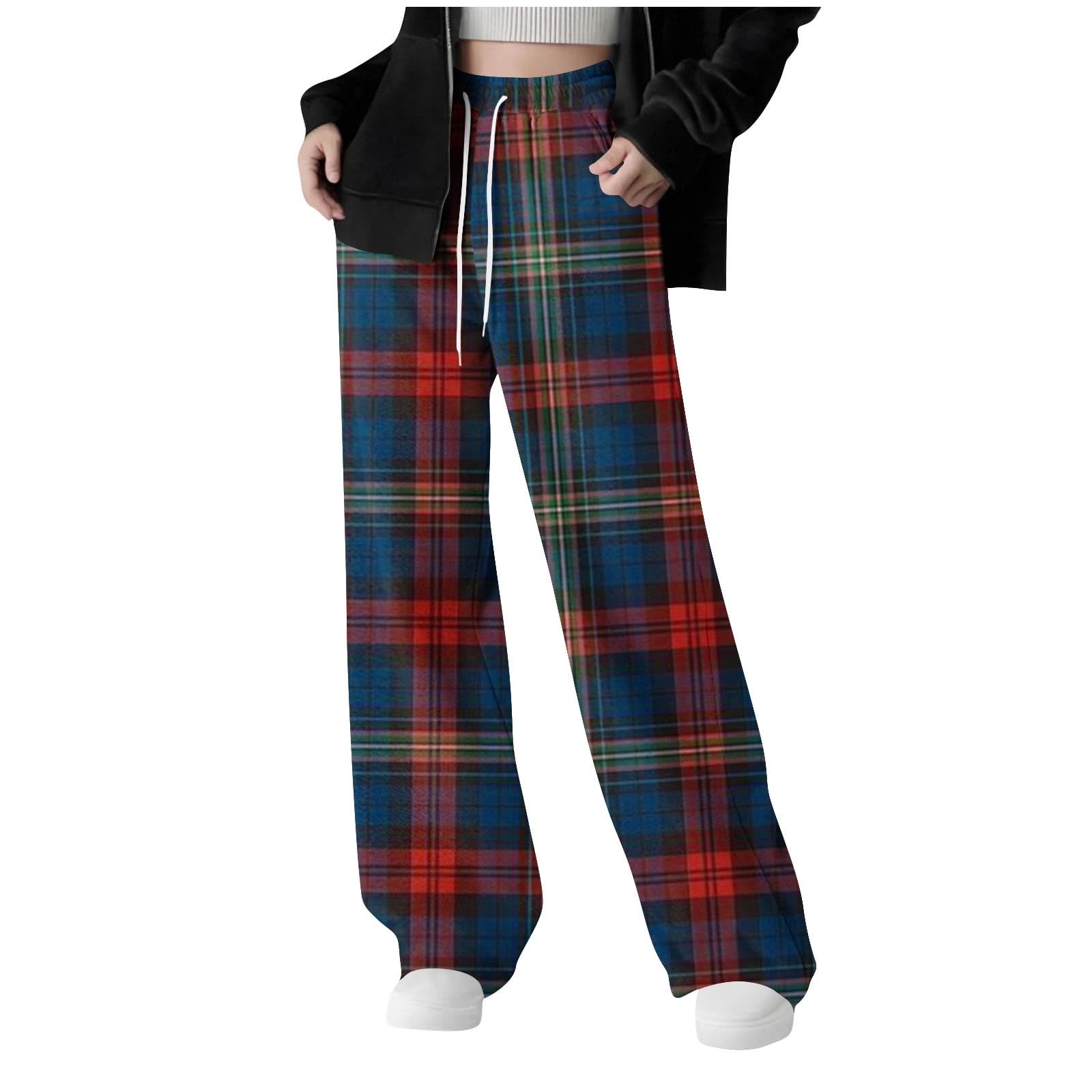 Kids Girl Boy Pants Sweat Pants for Child Track Gym Ruched Plaid ...