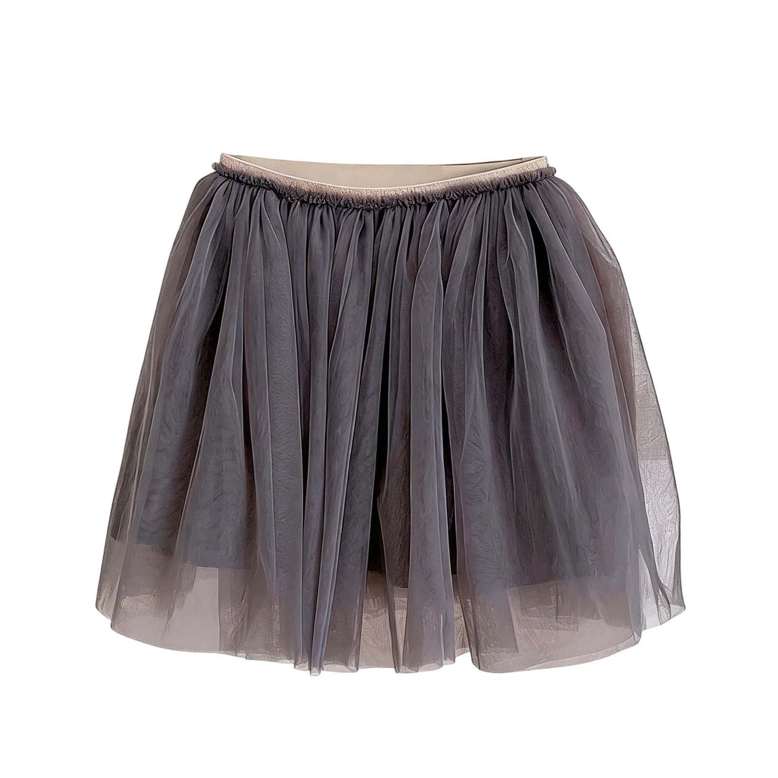 Kids Girl Dress Toddler Dark Gray Tutu Tulle Skirt Girls Fluffy Skirt ...
