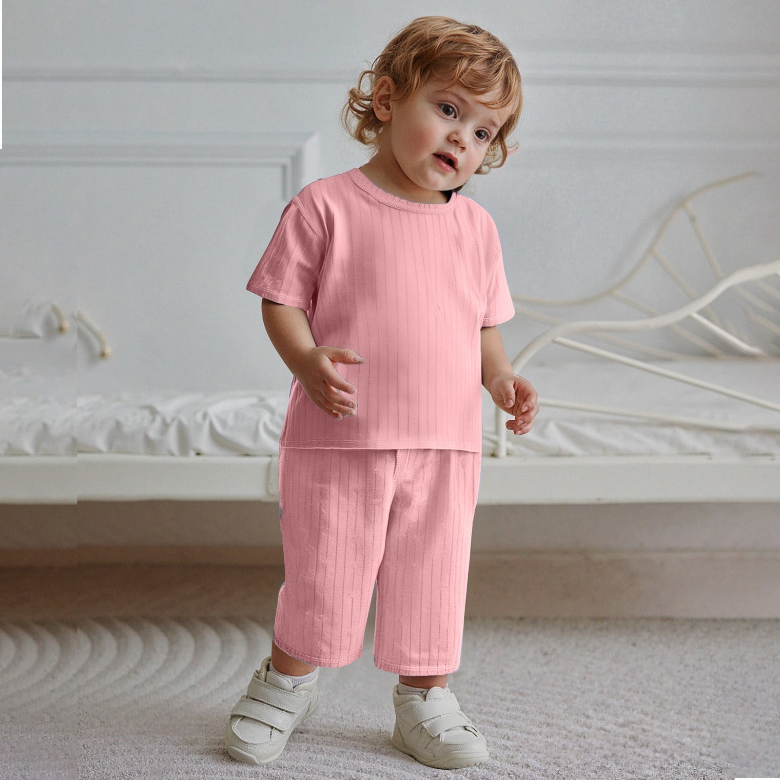 Kids Girl Silk Pajamas Set Solid Color Button Down Sleepwear Set ...