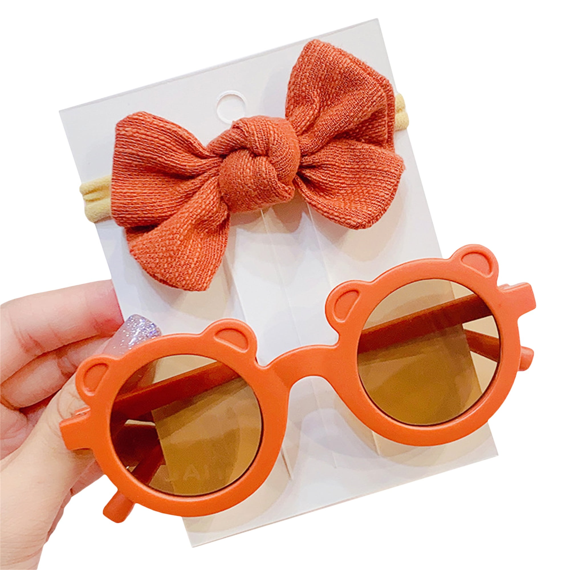Kids Girl Sunglasses and Headband Sun Protection Glasses for Toddler ...