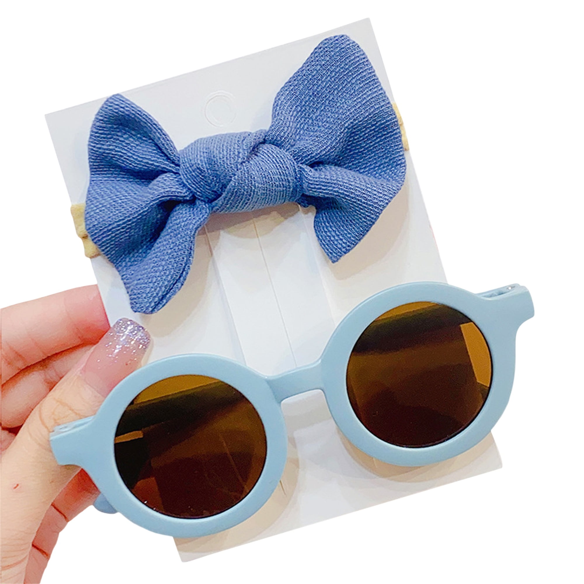 Kids Girl Sunglasses and Headband Sun Protection Glasses for Toddler ...