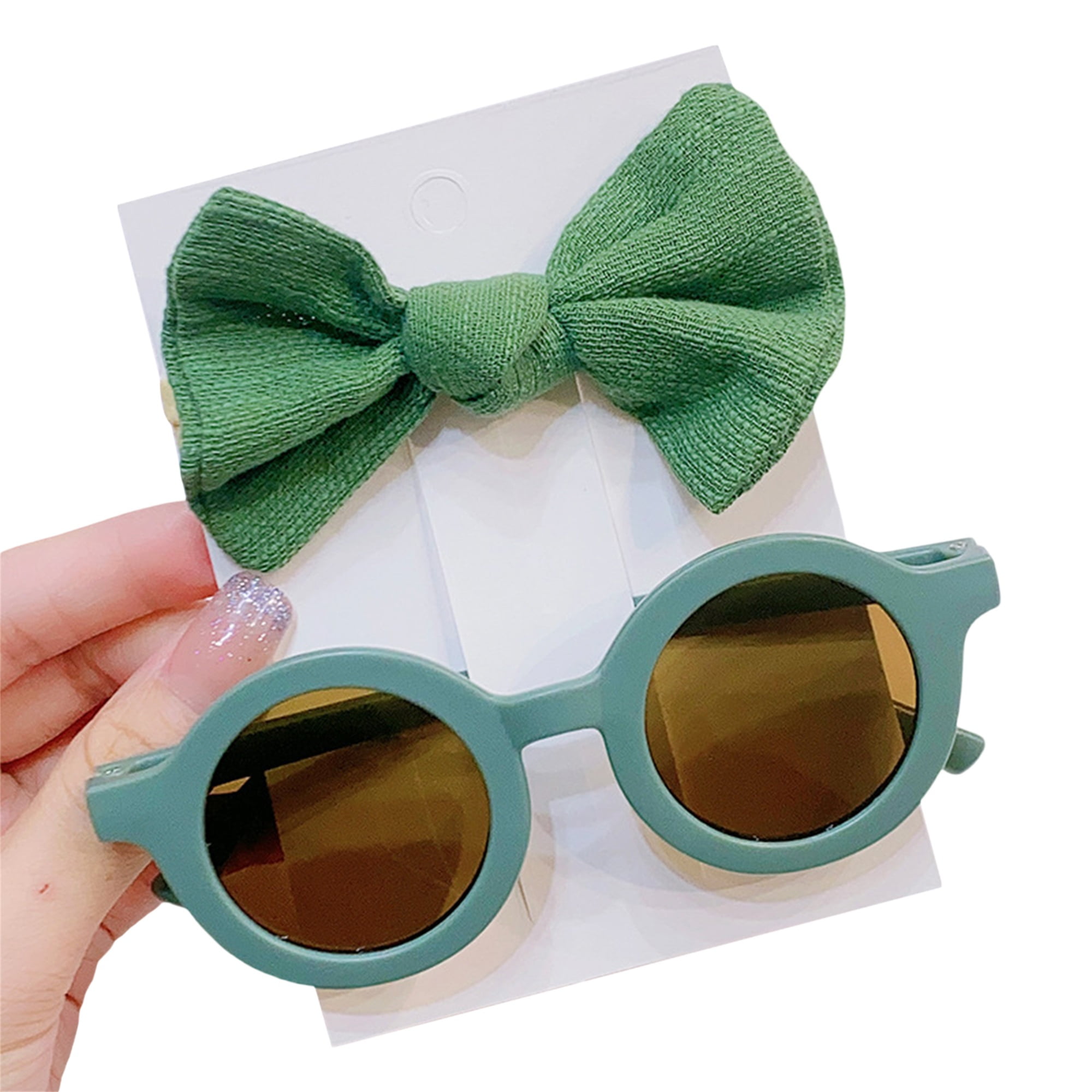 Kids Girl Sunglasses and Headband Sun Protection Glasses for Toddler ...