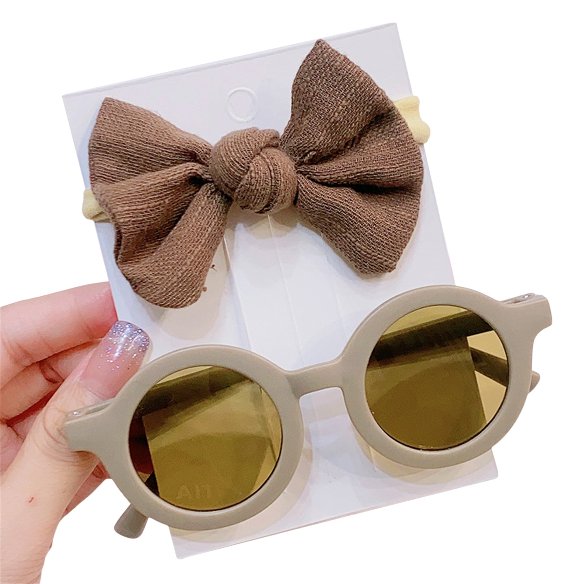 Kids Girl Sunglasses and Headband Sun Protection Glasses for Toddler ...