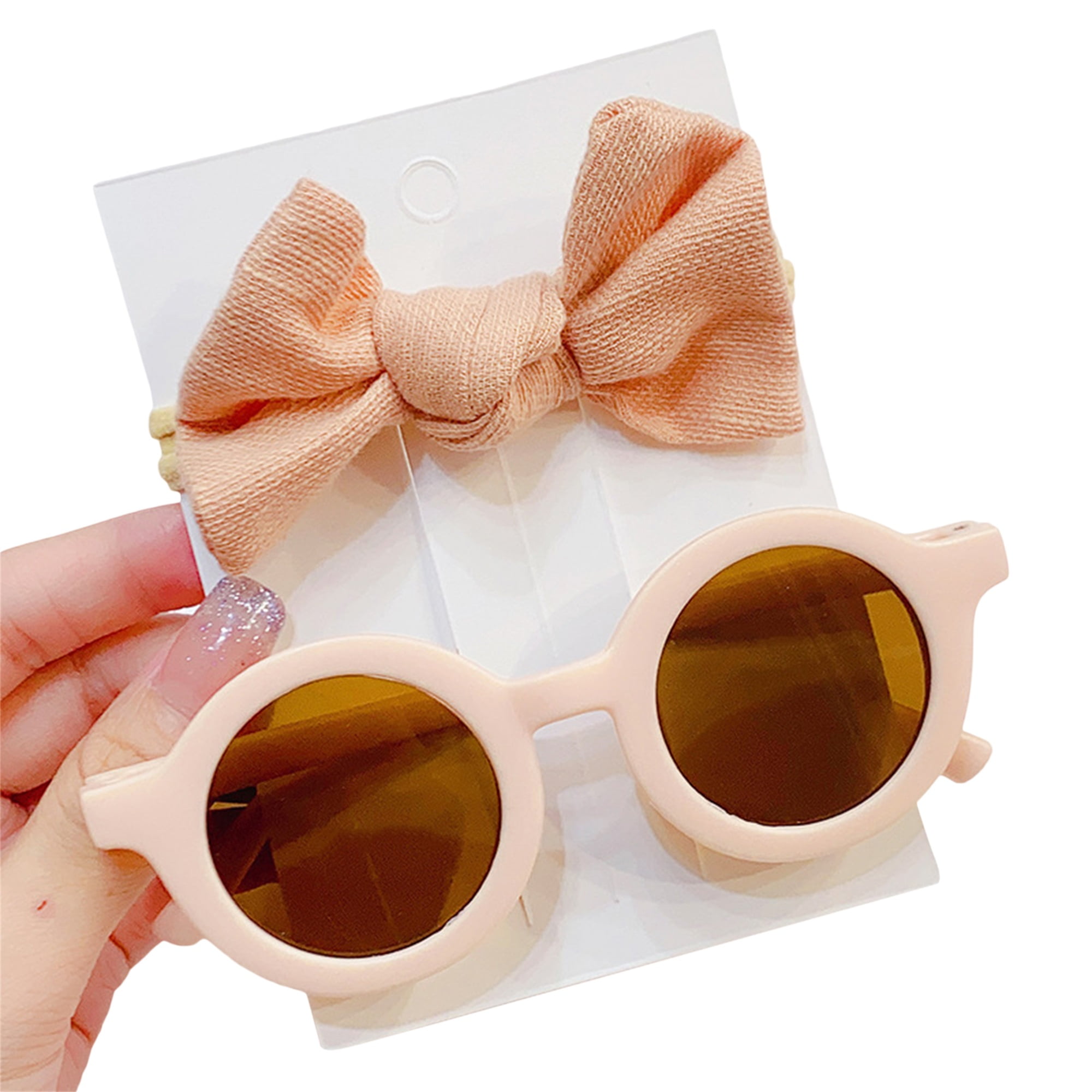 Kids Girl Sunglasses and Headband Sun Protection Glasses for Toddler ...
