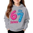 Kids Girls' 67 Hoodies Letter Rap Cute Hoodies Long Sleeve Pullover ...