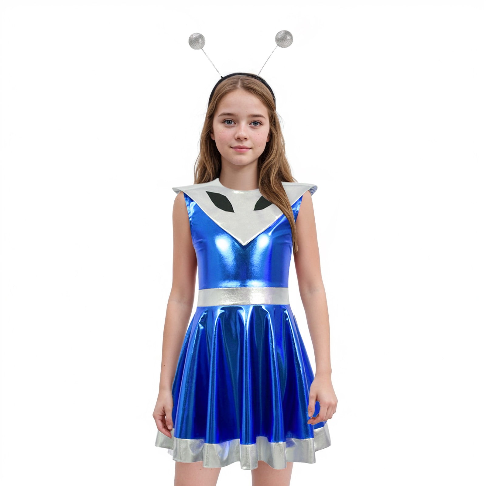 Kids Girls AI Alien Astronaut Robot Role Play Party Performance Outfit ...