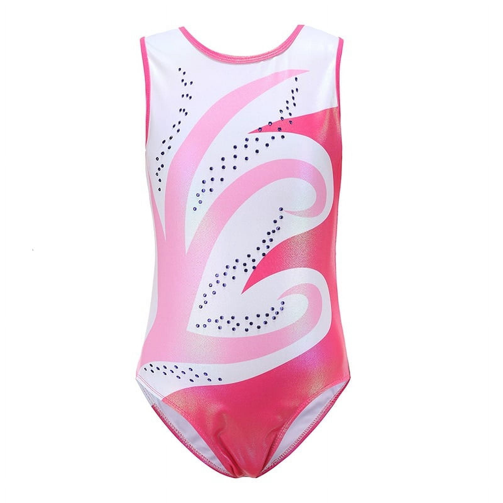 Kids Girls Ballet Gymnastics Dance Jumpsuit Sparkle Patchwork ...