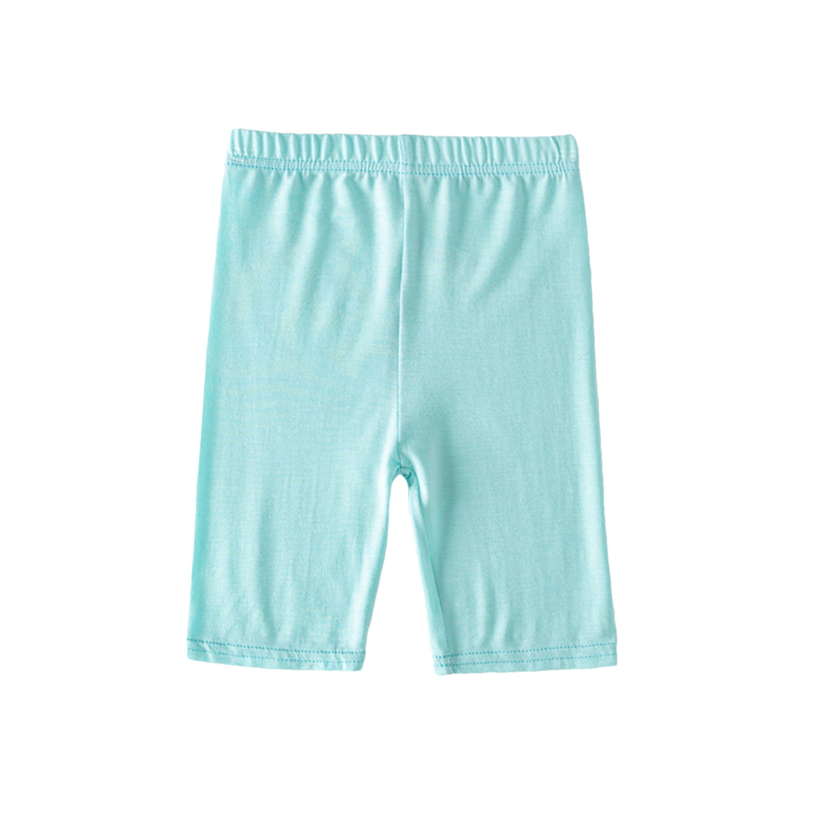 Kids Girls Bike Shorts Solid Color Stretch Elastic Waist Cartwheel ...