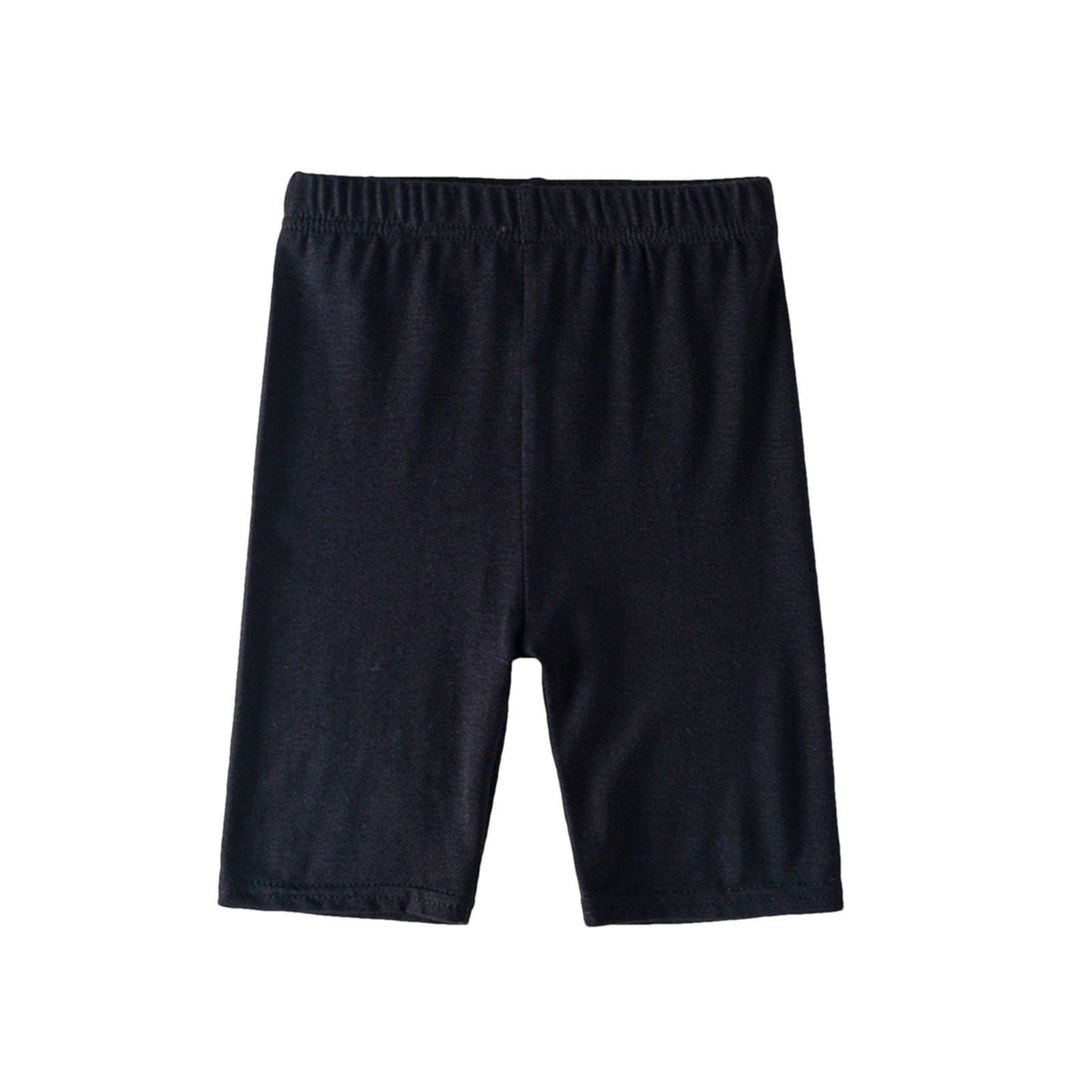 Kids Girls Bike Shorts Solid Color Stretch Elastic Waist Cartwheel ...