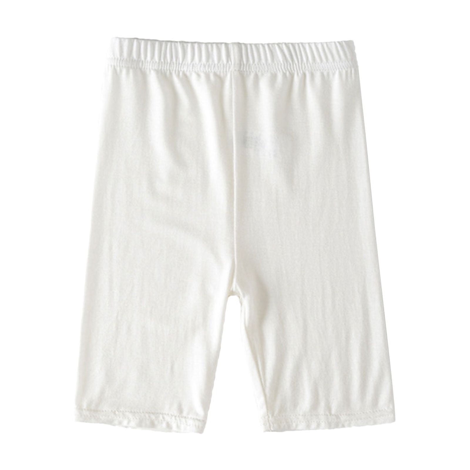 Kids Girls Bike Shorts Solid Color Stretch Elastic Waist Cartwheel ...