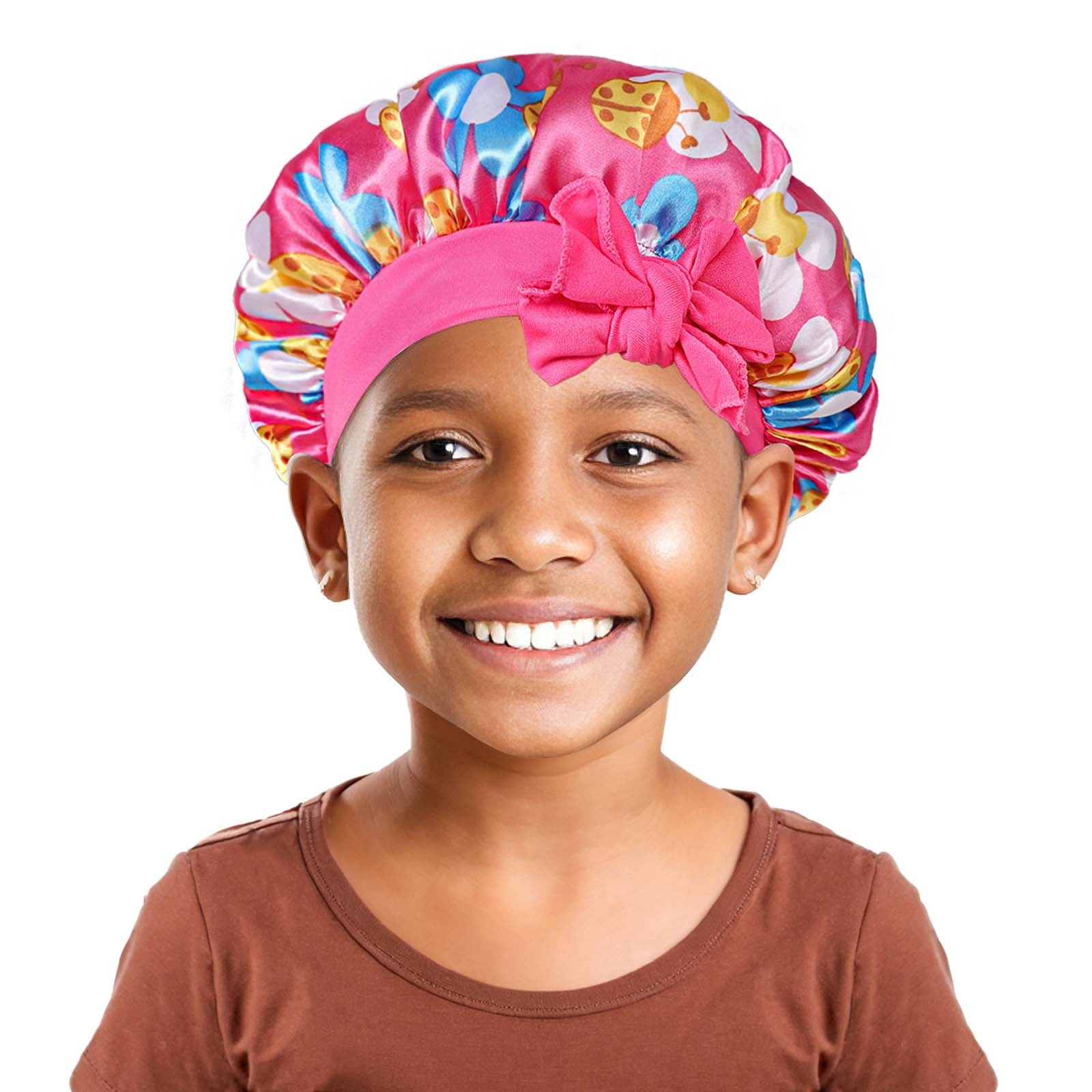Kids Girls Bonnets Silk Bonnet for Child Satin Bonnet for Sleeping Baby ...