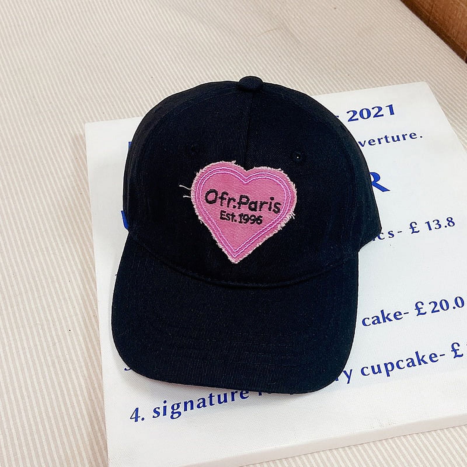 Kids Girls Boys Baseball Cap Kids Cotton Sun Hat Heart Print Fashion ...