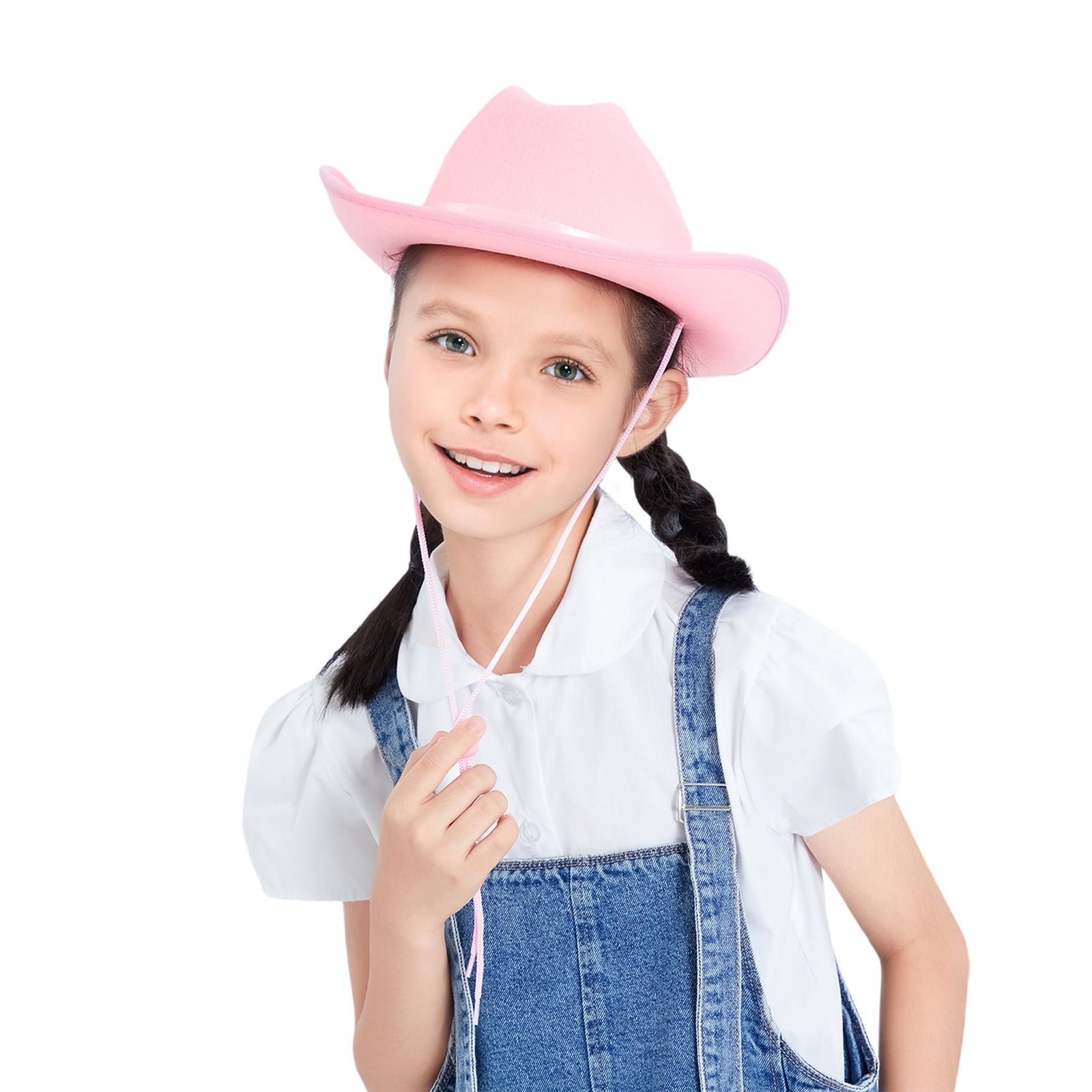 Kids Girls Boys Cowboy Hats Wide Brim Western Cowgirl Hat with ...