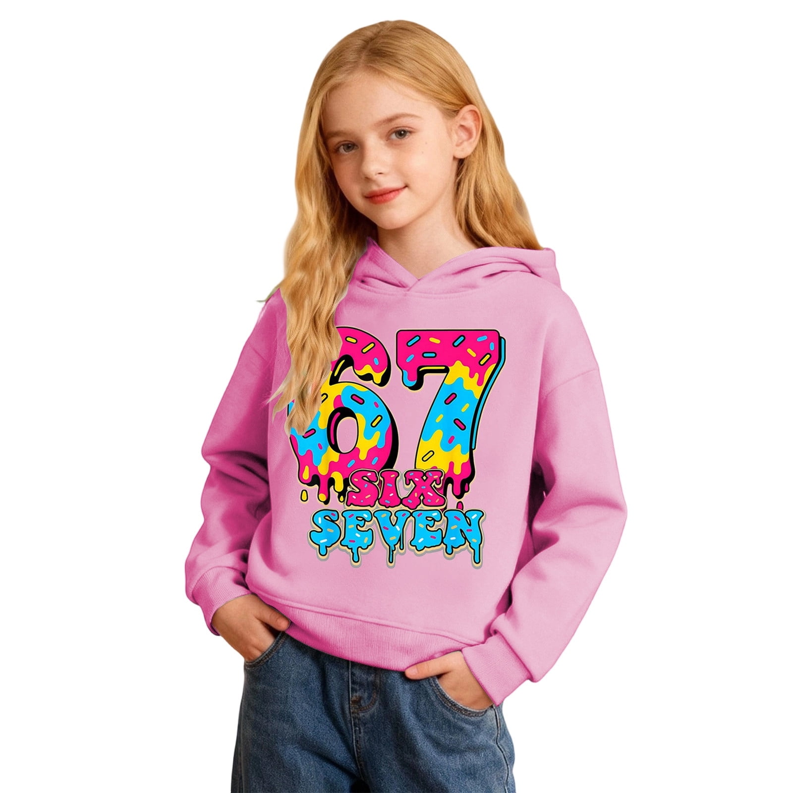 Kids Girls Boys Hoodie Fall Casual Lightweight Sweatshirts 67 Number ...