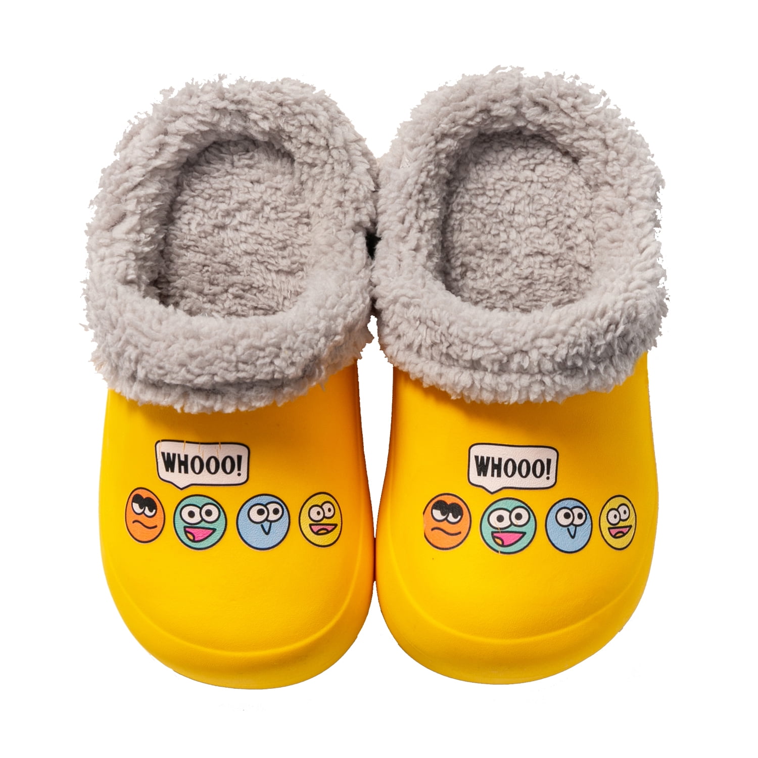 Kids Girls Boys Lining Clogs Shoes Garden Shoes Cartoon Comfort Faux ...