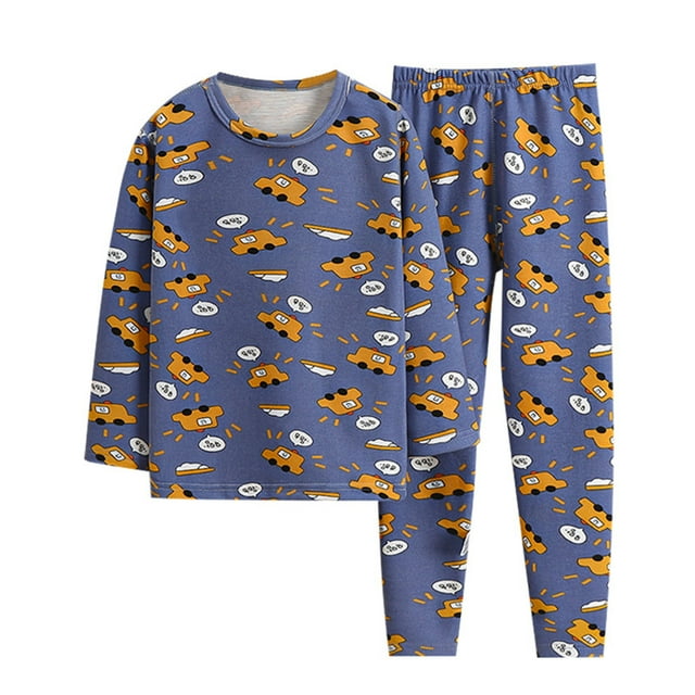 Kids Girls Boys Long Sleeve Top And Pants Sleepwear Clothes Cotton Pajama Set - Walmart.com