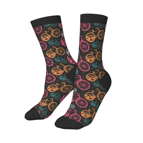 Kids Girls Boys Socks - Bike Exotic Pattern Comfort Breathable Crew Socks for Boys Girls Kids ...