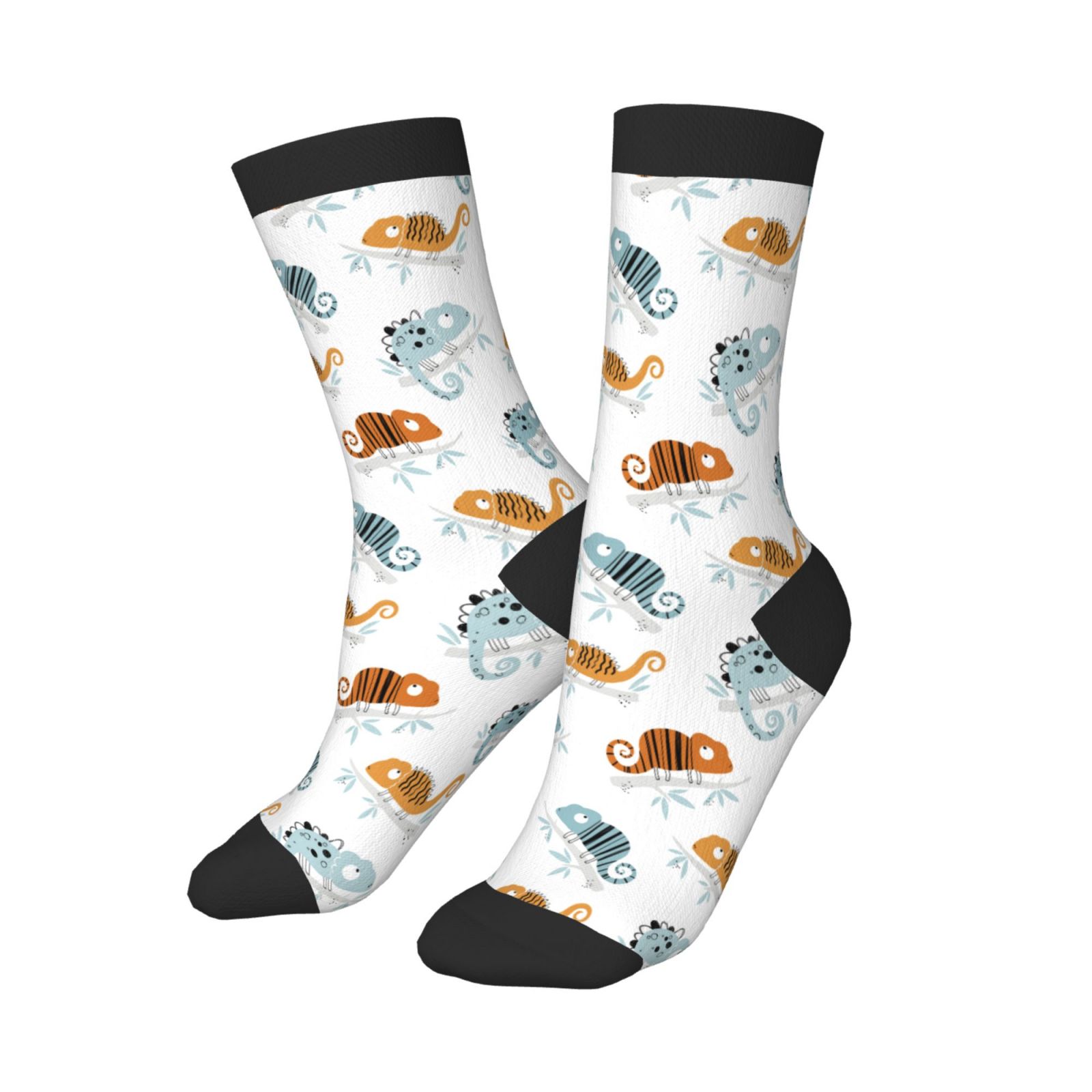 Kids Girls Boys Socks - Cartoon Cute Chameleon Lizard_C Comfort ...