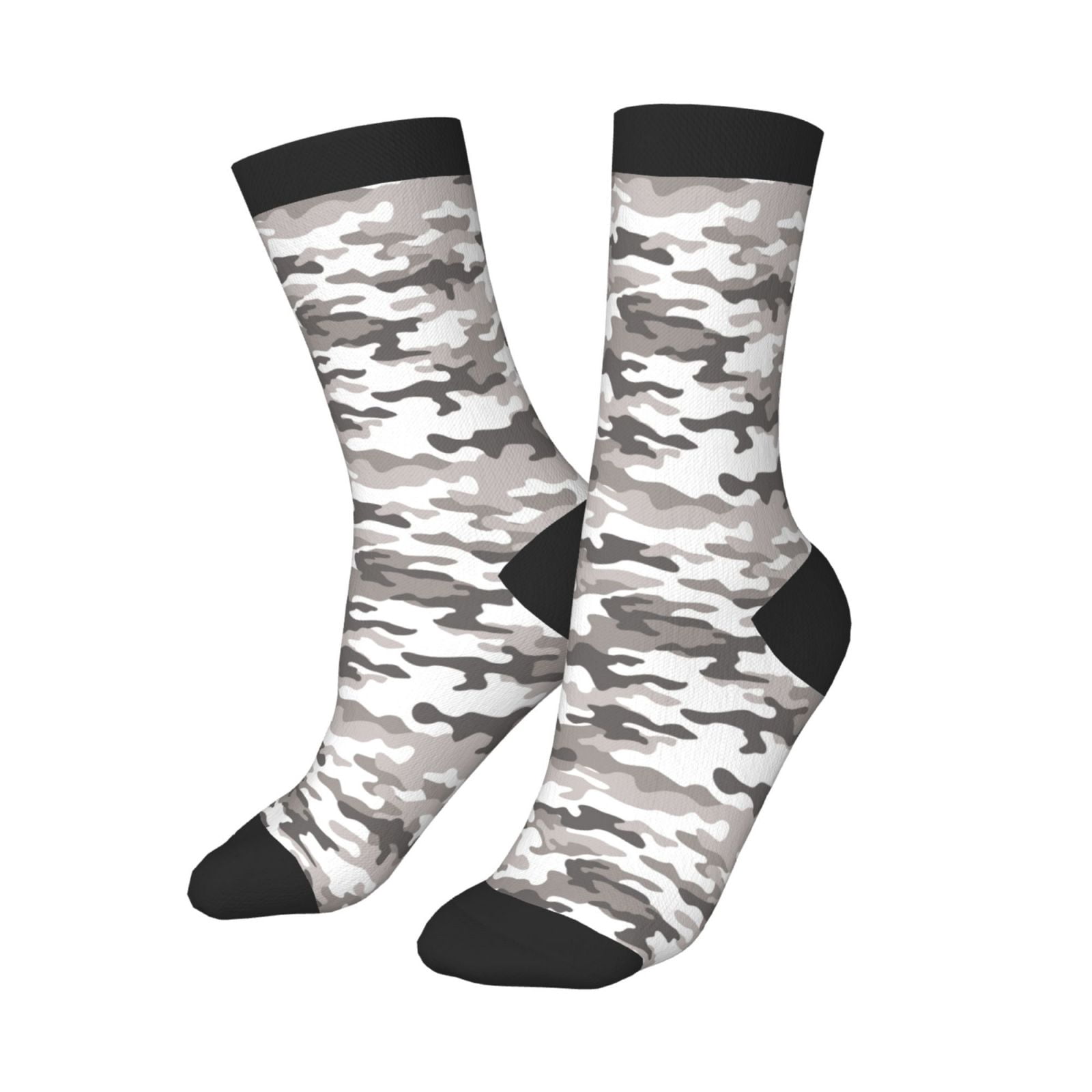 Kids Girls Boys Socks - Classic Grey Camouflage Breathable Athletic ...