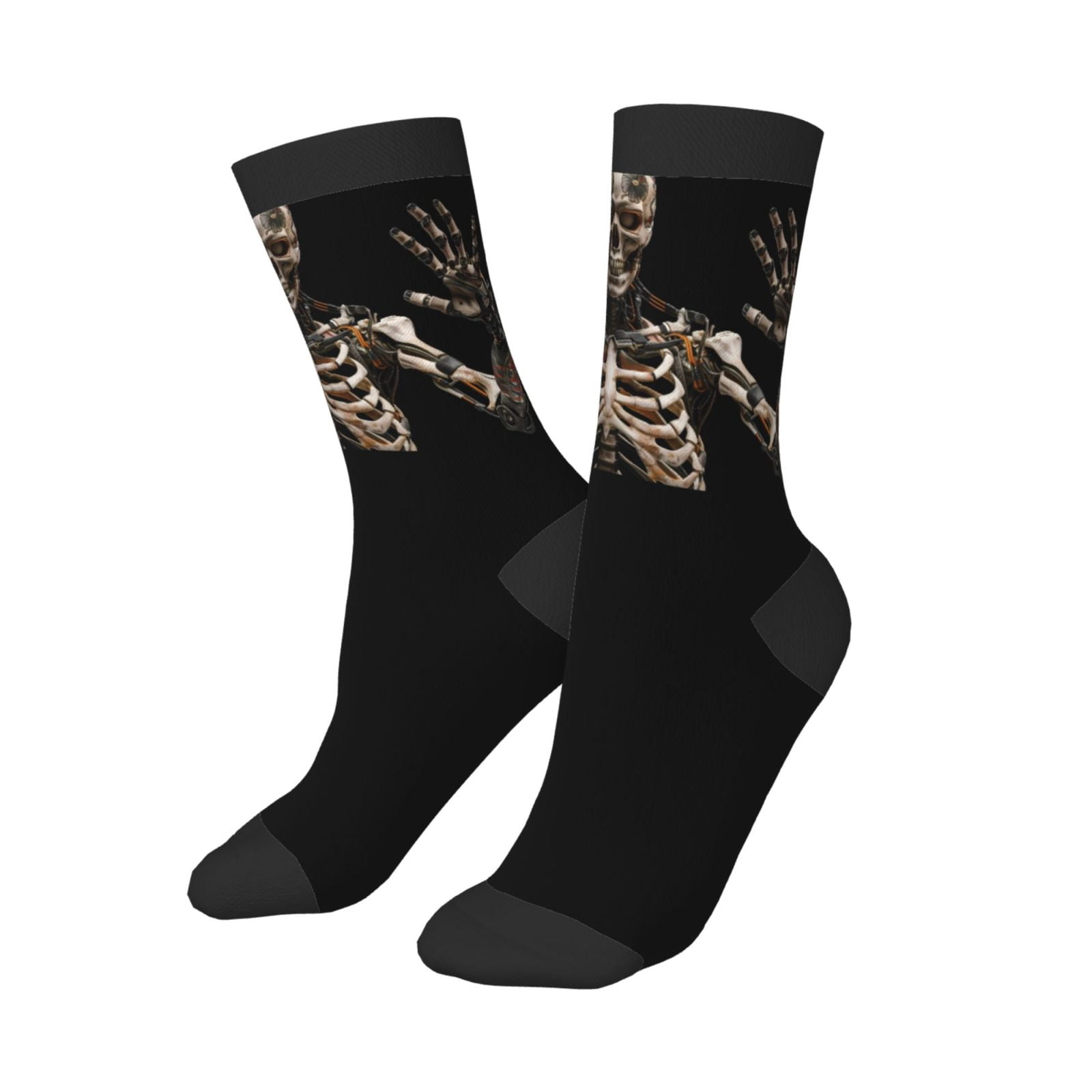 Kids Girls Boys Socks - Cyber Skeleton With Tattoos Breathable Athletic ...