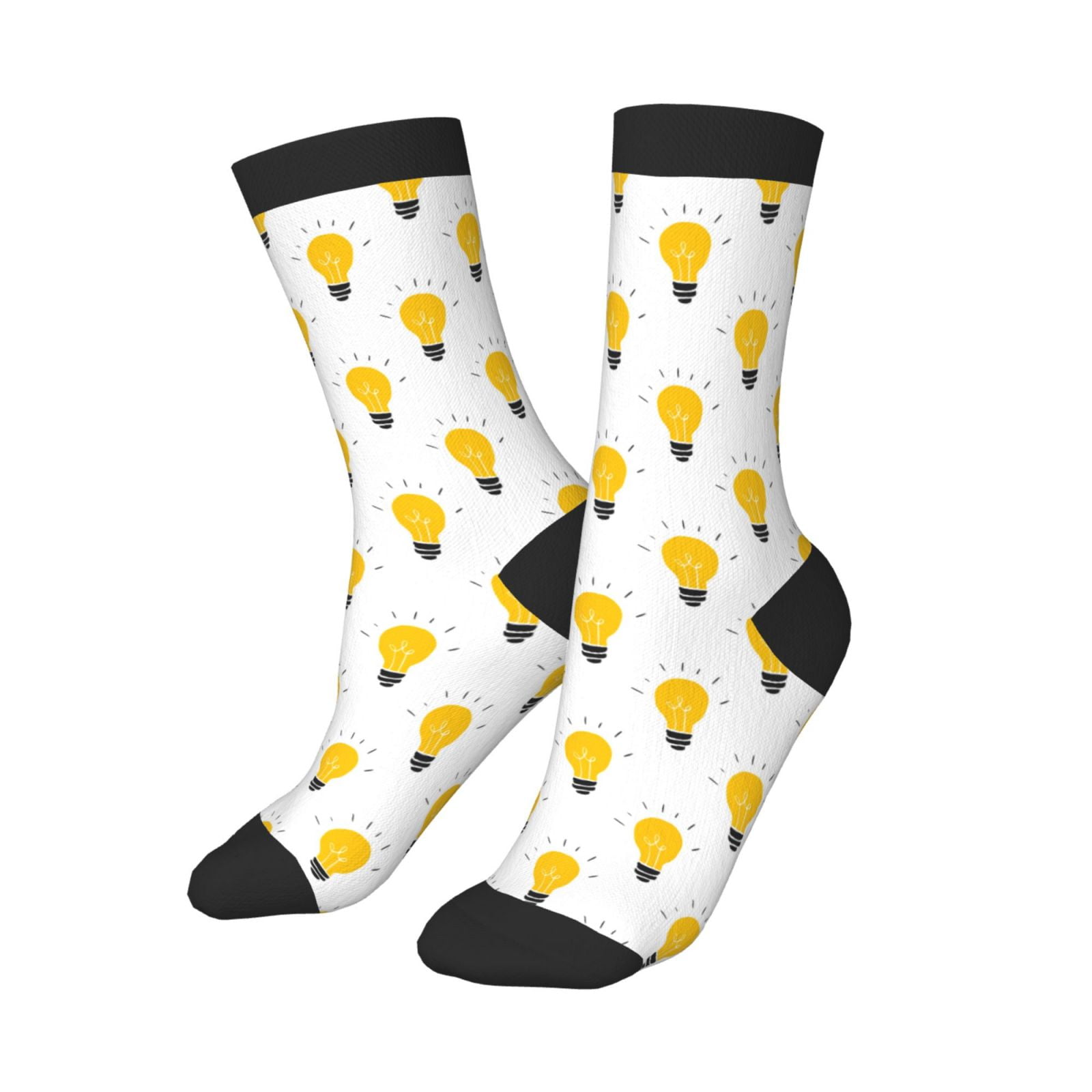 Kids Girls Boys Socks - Light Bulb Pattern white Comfort Breathable ...