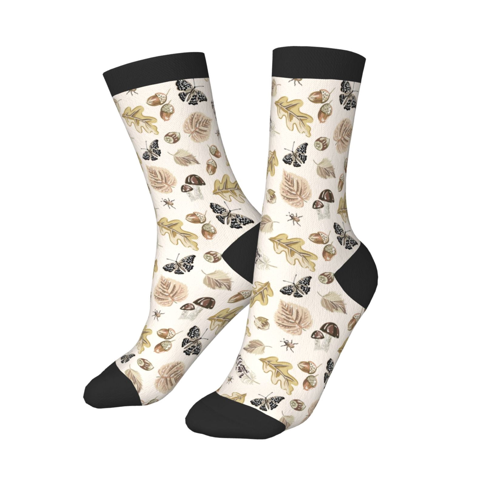 Kids Girls Boys Socks - nuts leaf Butterfly Comfort Breathable Crew ...