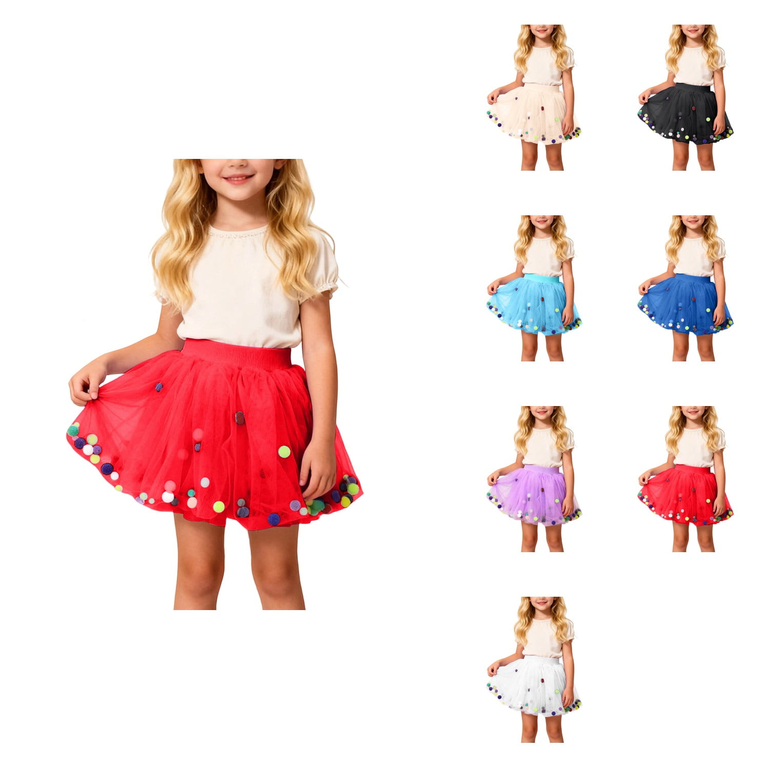 Kids Girls Dance Party Skirt, Layered Tutu Skirt for Toddlers, Ballet ...