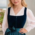 Kids Girls Dirndl Blouse - Bavarian Oktoberfest Beer Festival Long ...