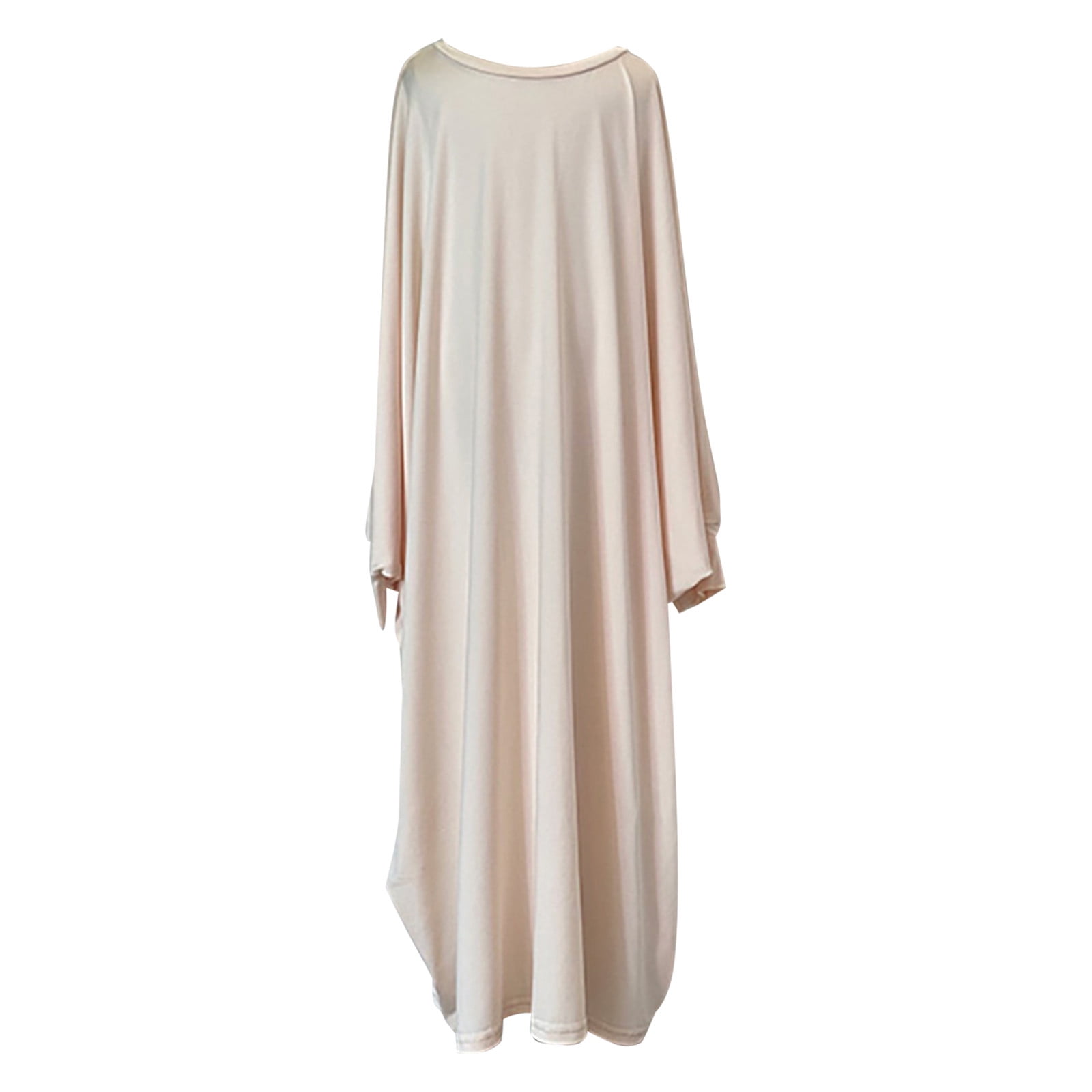 Kids Girls Dress Toddler Baby Summer Solid Batwing Sleeve Robe Princess ...
