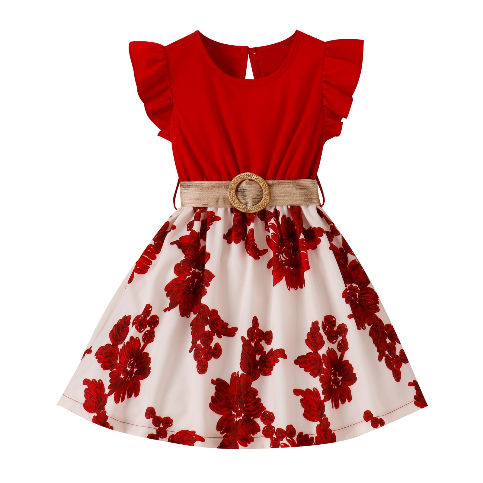Kids Girls Fashion Dress 4T 5T 6T 7T Children Summer Clothing Ruffle ...