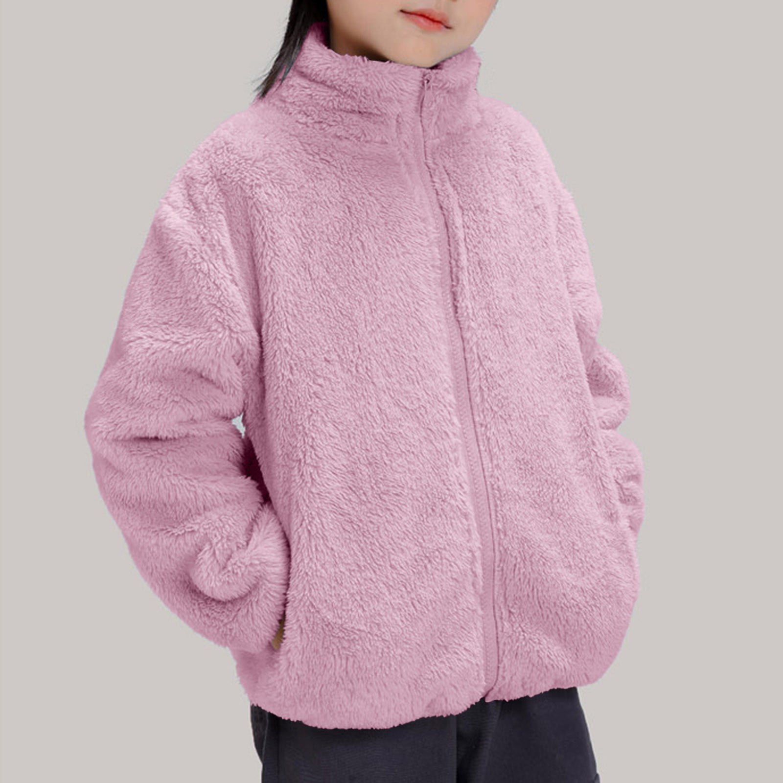 Kids Girls Jacket Long Sleeve Jackets Full Zip Kids Fall Jacket Girls ...