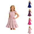 Kids Girls Fly Sleeve Ruffles Dress Dance Party Dresses - Walmart.com