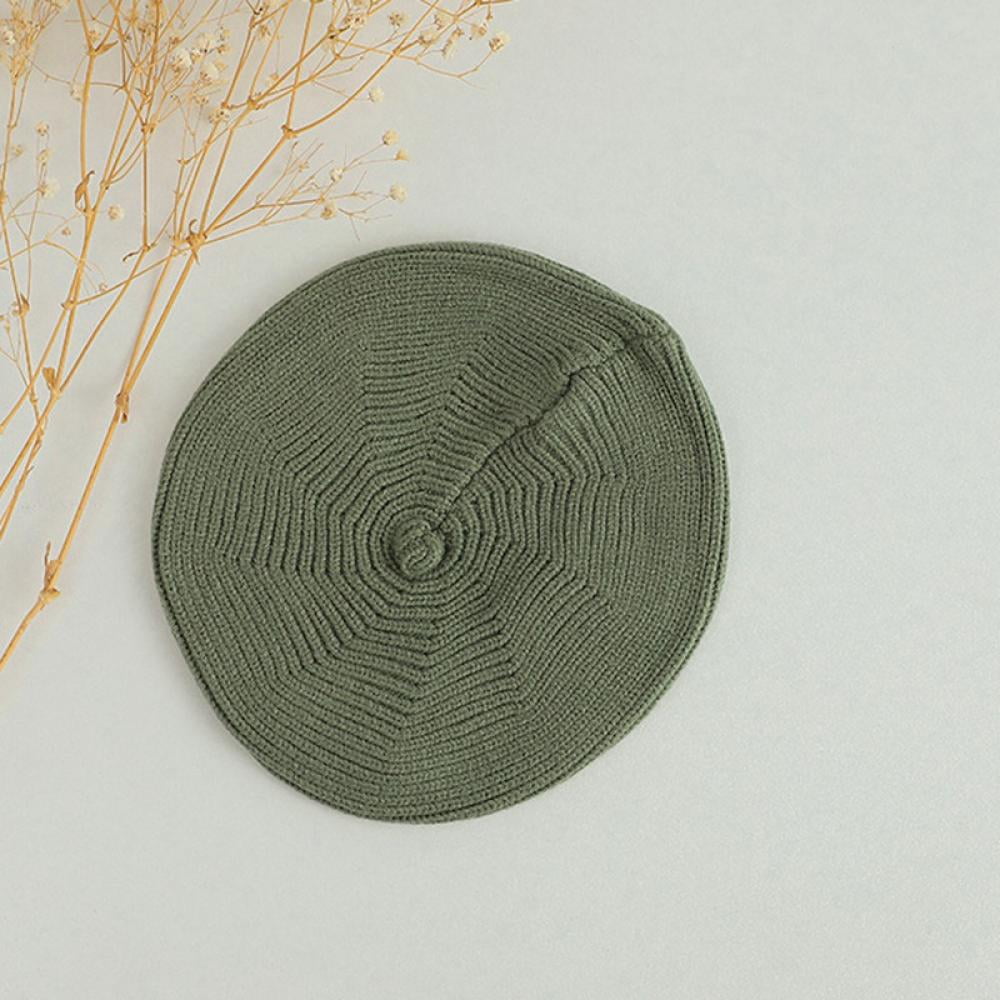 Kids Girls French Beret Hat Knit Artist Hat Solid Warm Beanie Cap ...