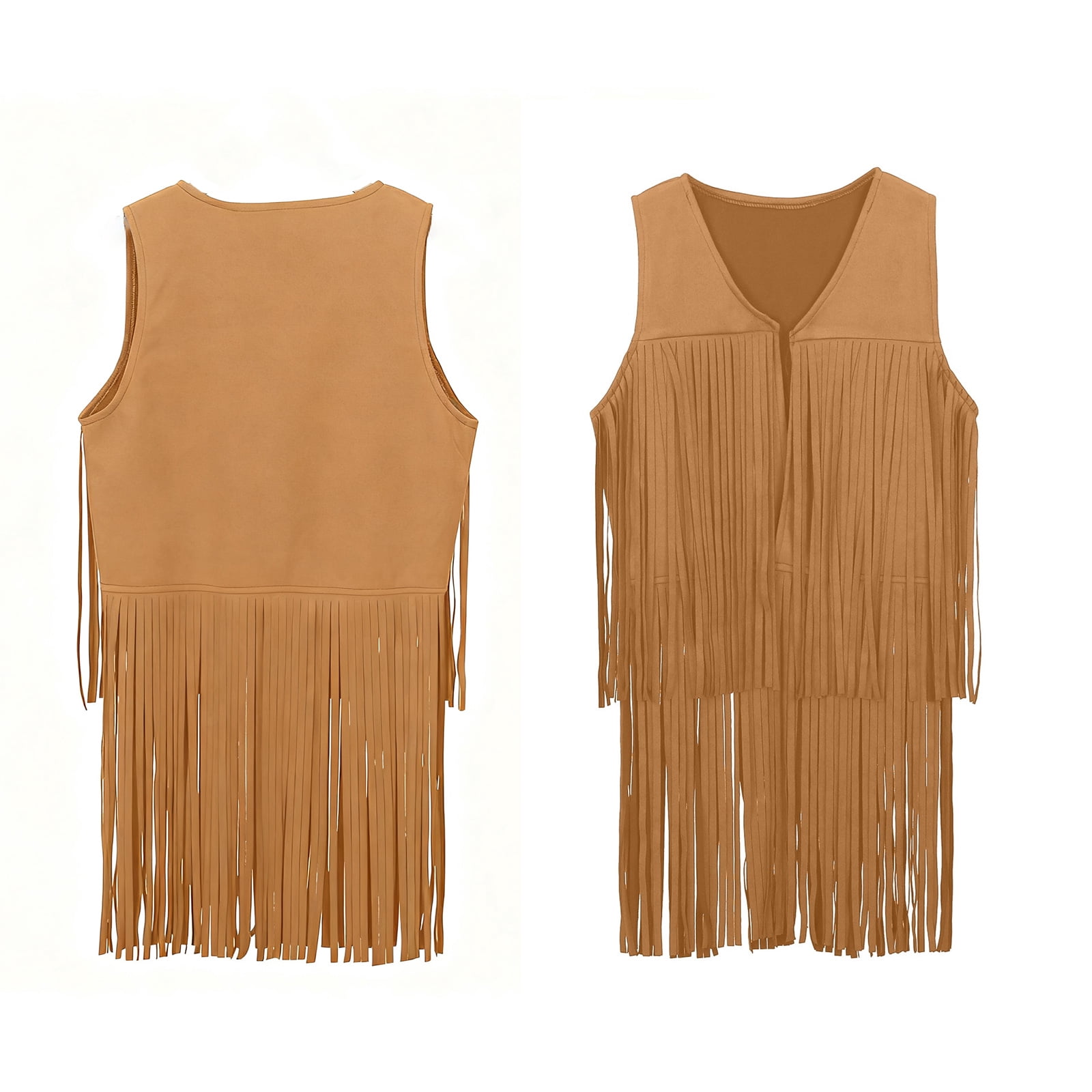 Kids Girls Fringe Vest Sleeveless Boho Tassels 60s 70s Hippie Girls ...
