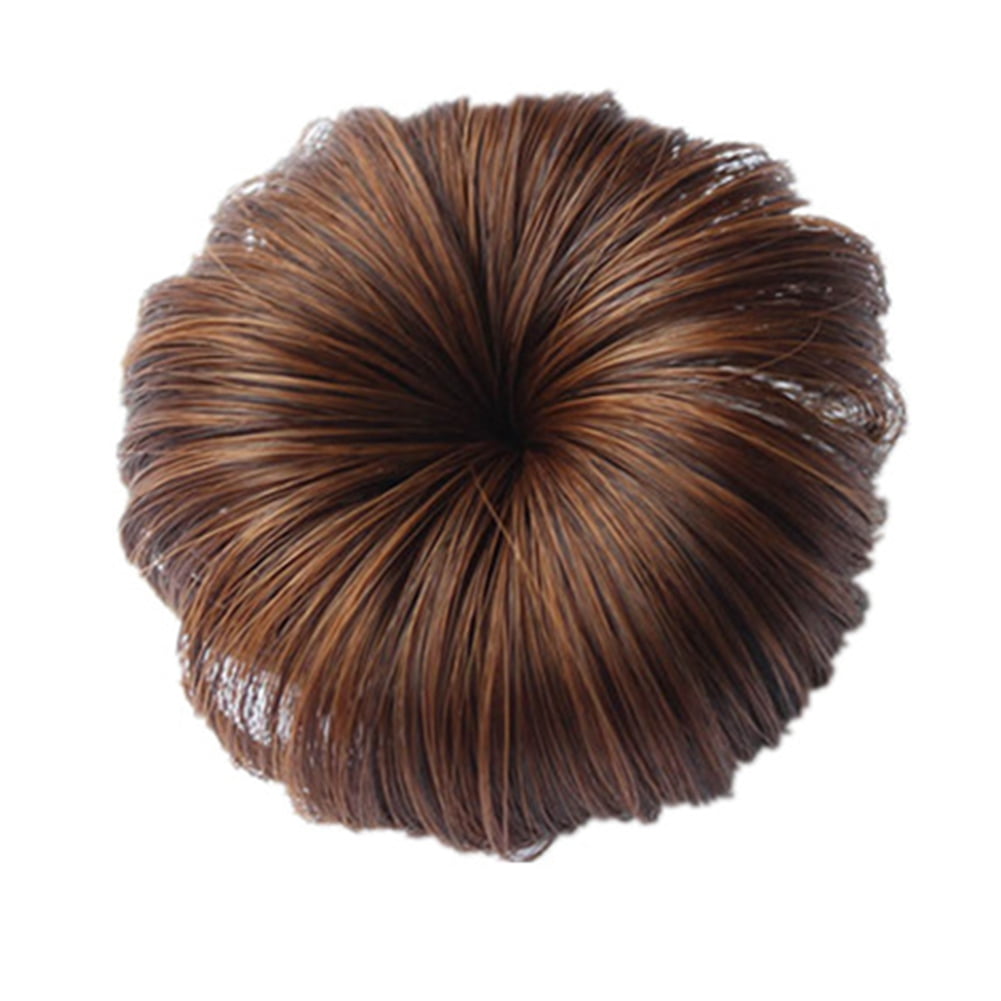 Kids Girls Hair Bun Extension Wig Hairpiece Wavy Curly Messy Donut ...