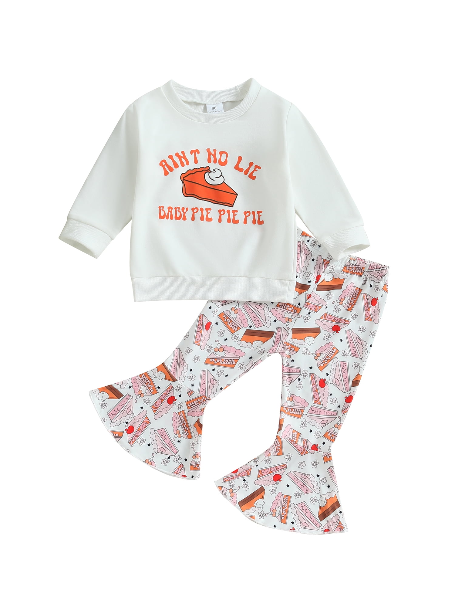 Kids Girls Halloween Outfits Baby Pie Letters Print Sweatshirt with ...