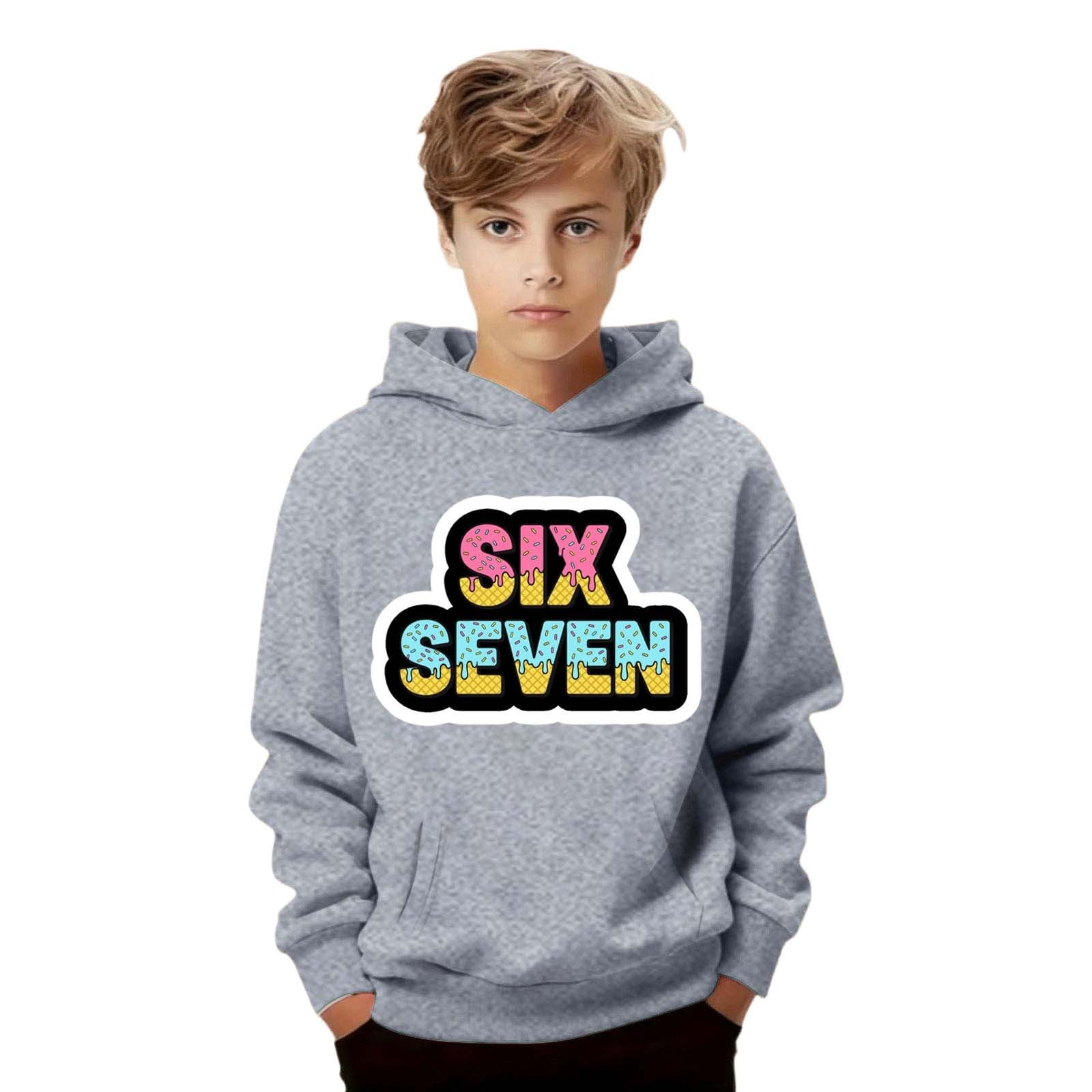 Kids Girls Hoodies Six Seven Graphic Hoodie Long Sleeve Pullover Hoodie ...