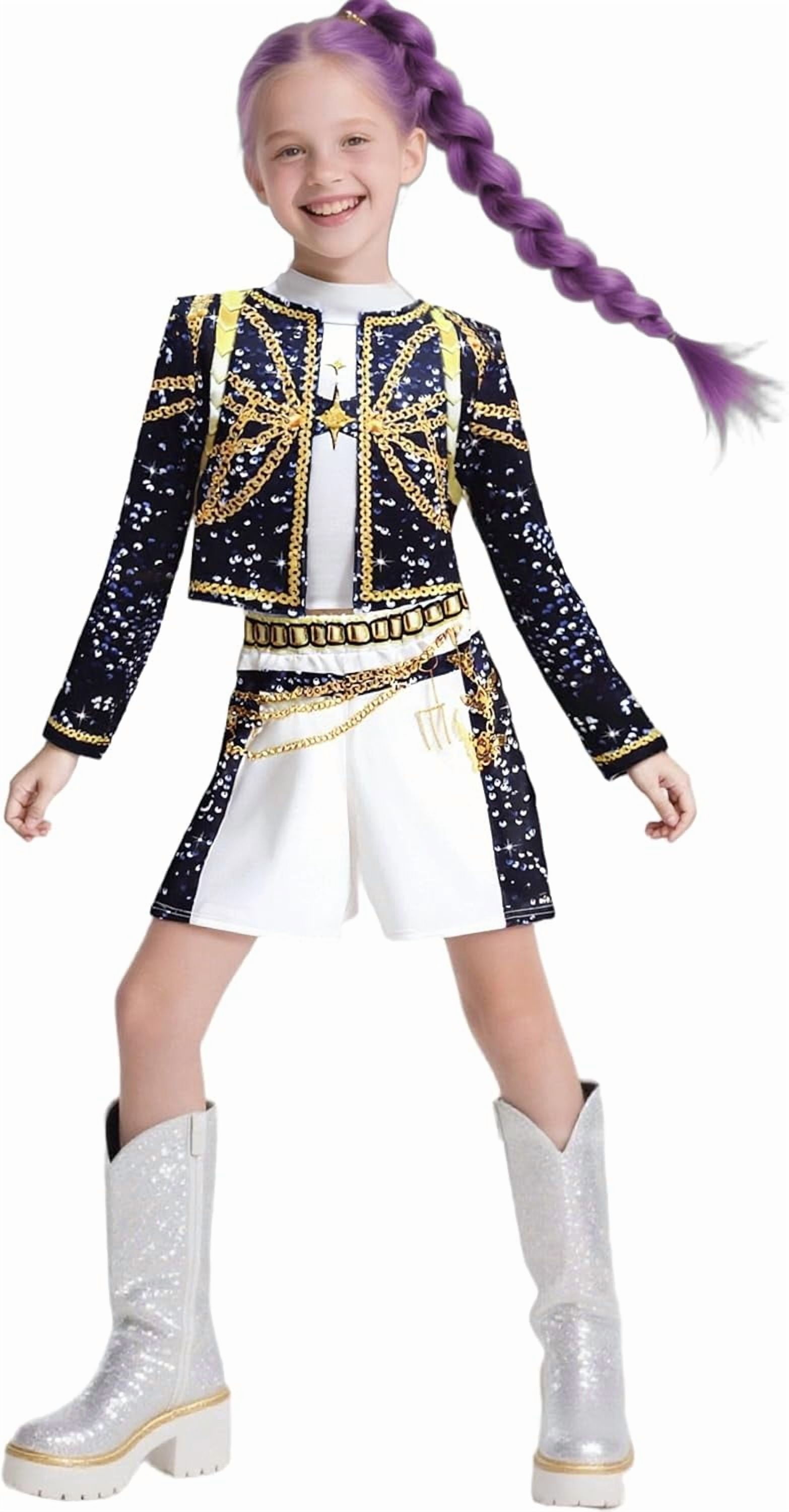 Kids Girls Kpop Demon Hunters Costume Cosplay Pop Singers Dance Stage ...
