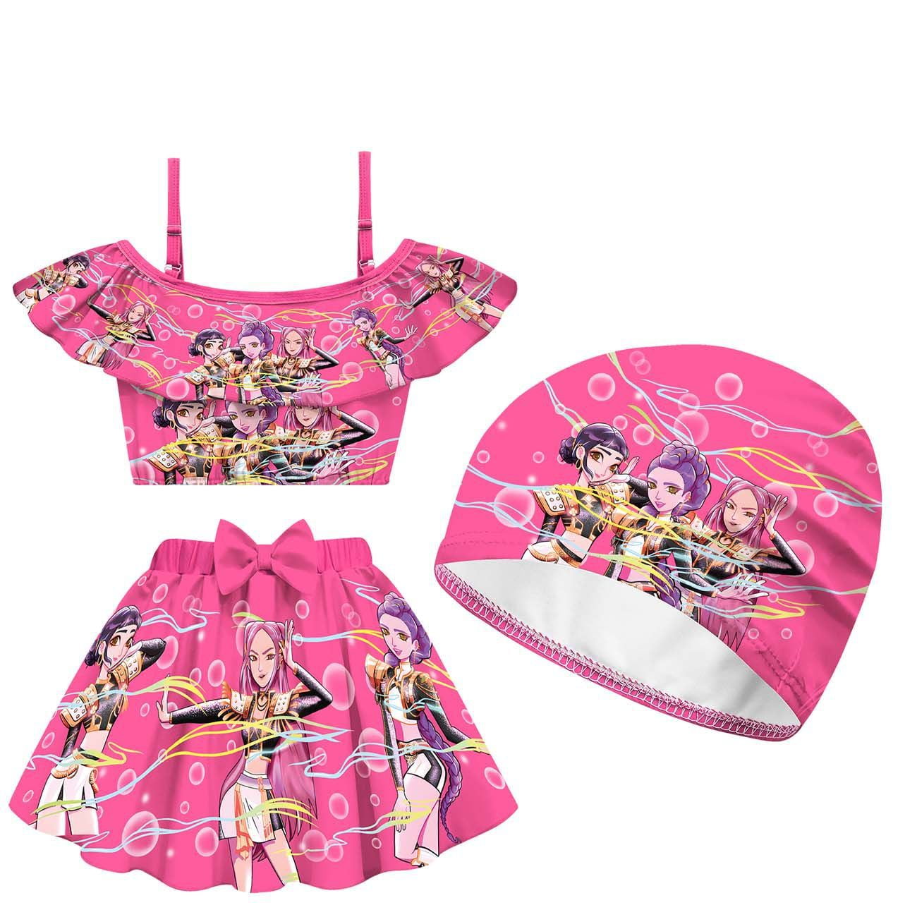 Kids Girls Kpop Korea Idol Anime Cartoon Graphics Printed Costume Rash ...