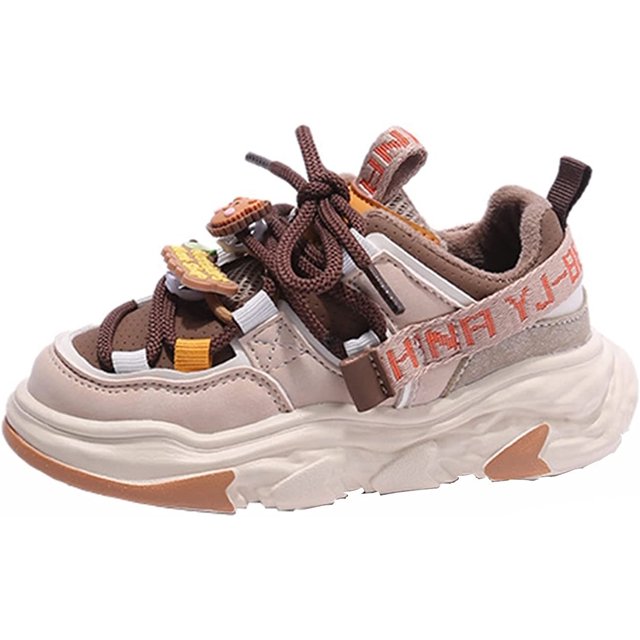 Kids Girls Lace Up Soft Sneaker Cartoon Cute Shoes Rubber Sole Shoes ...