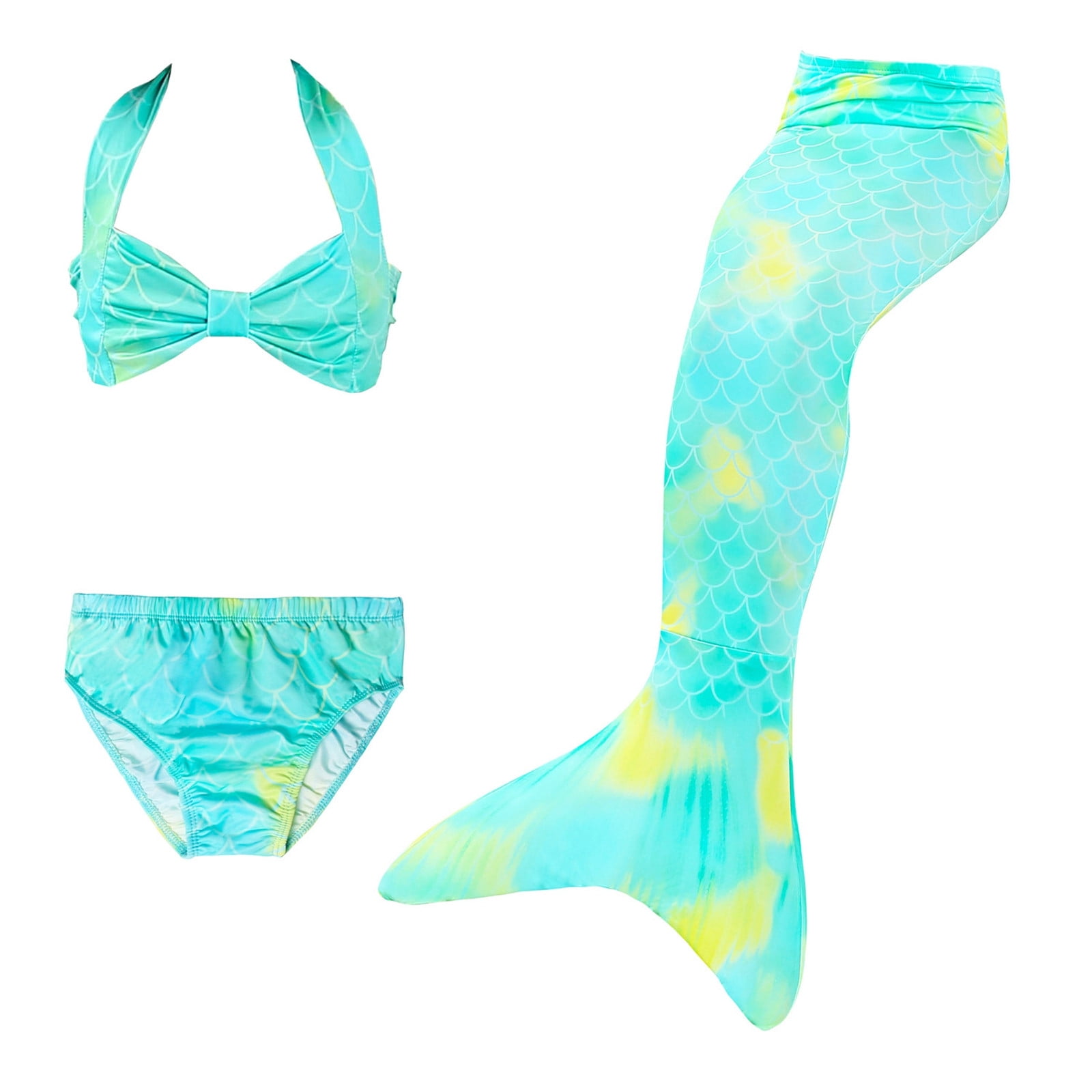 Kids Girls Mermaid Swimsuits Mermaid Tails Bikini Kids Mermaid Tails ...