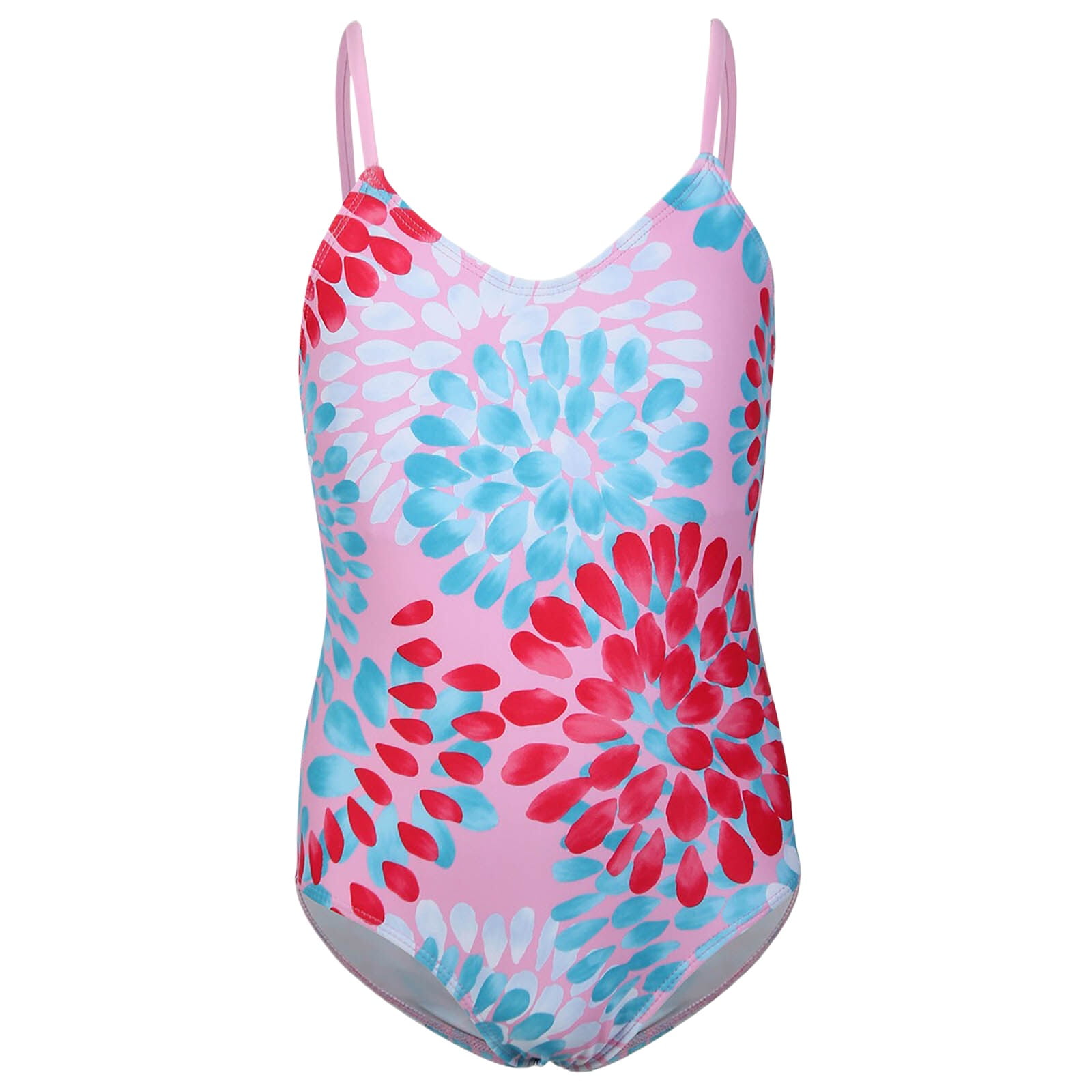 Kids Girls One Piece Sleeveless Swimsuit Surf Daisy Print Swimwear ...