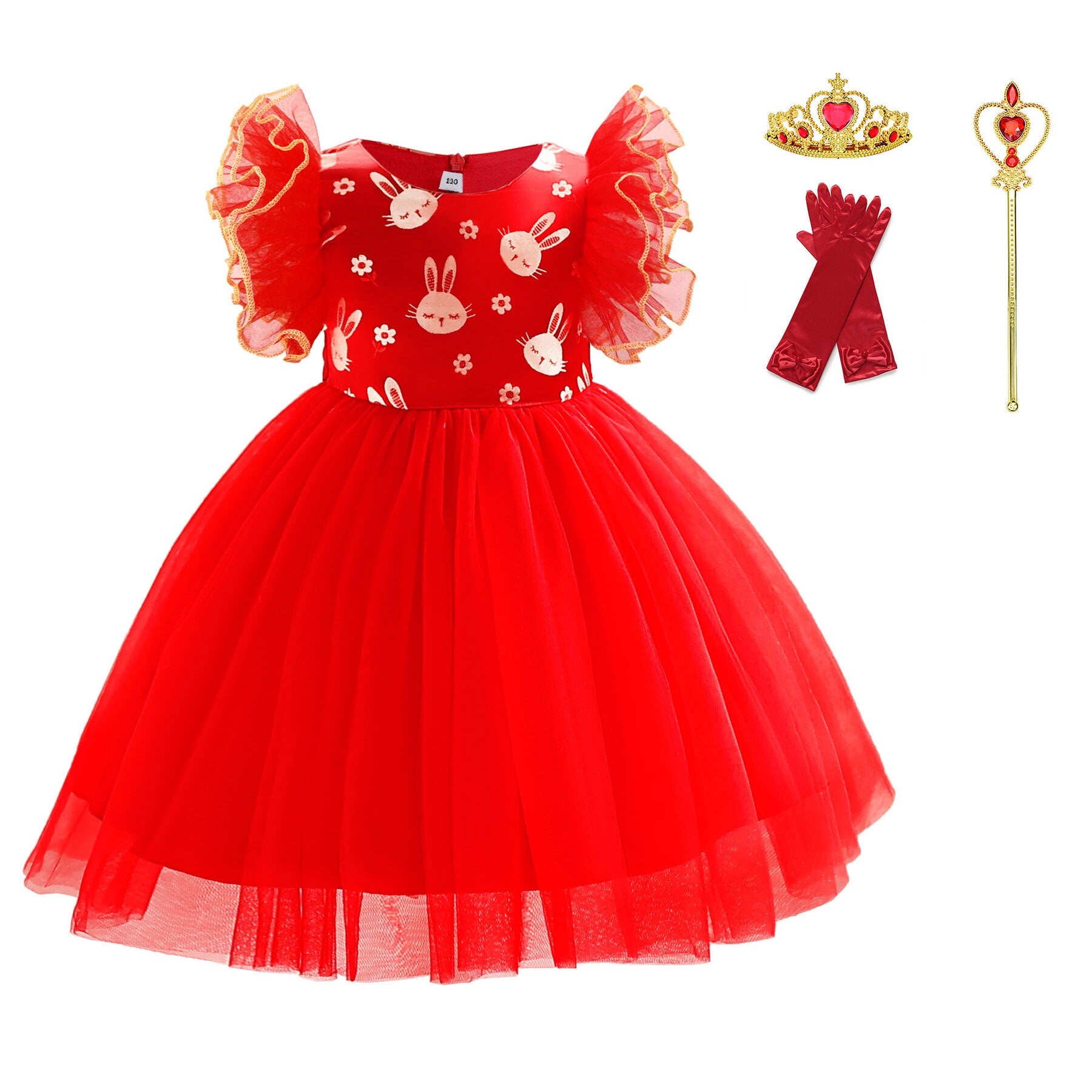 Kids Girls Princess Dress Birthday Bridesmaid Party Pageant Formal ...