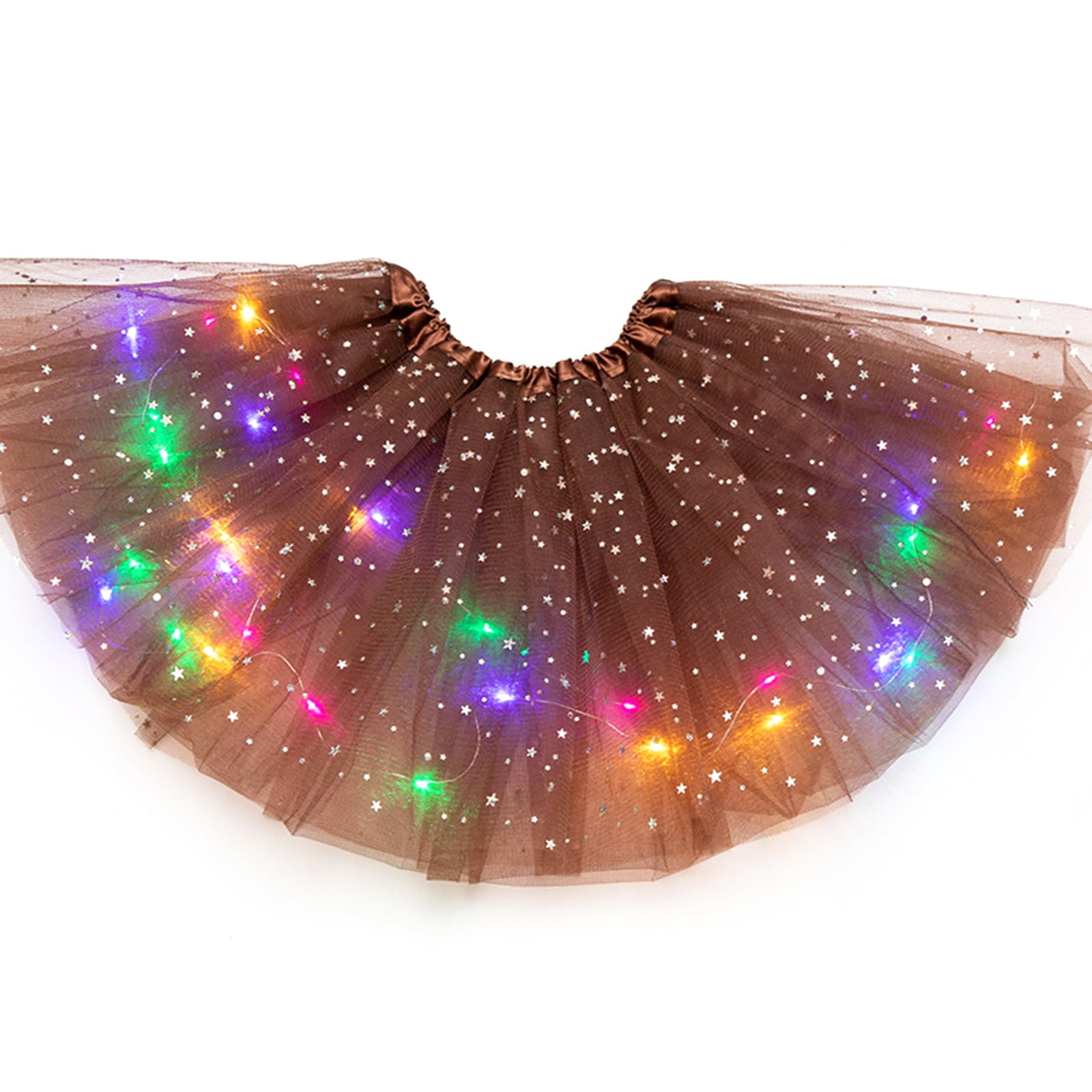 Kids Girls Princess Skirts Princess Dance Pleated Shiny Party Costume ...
