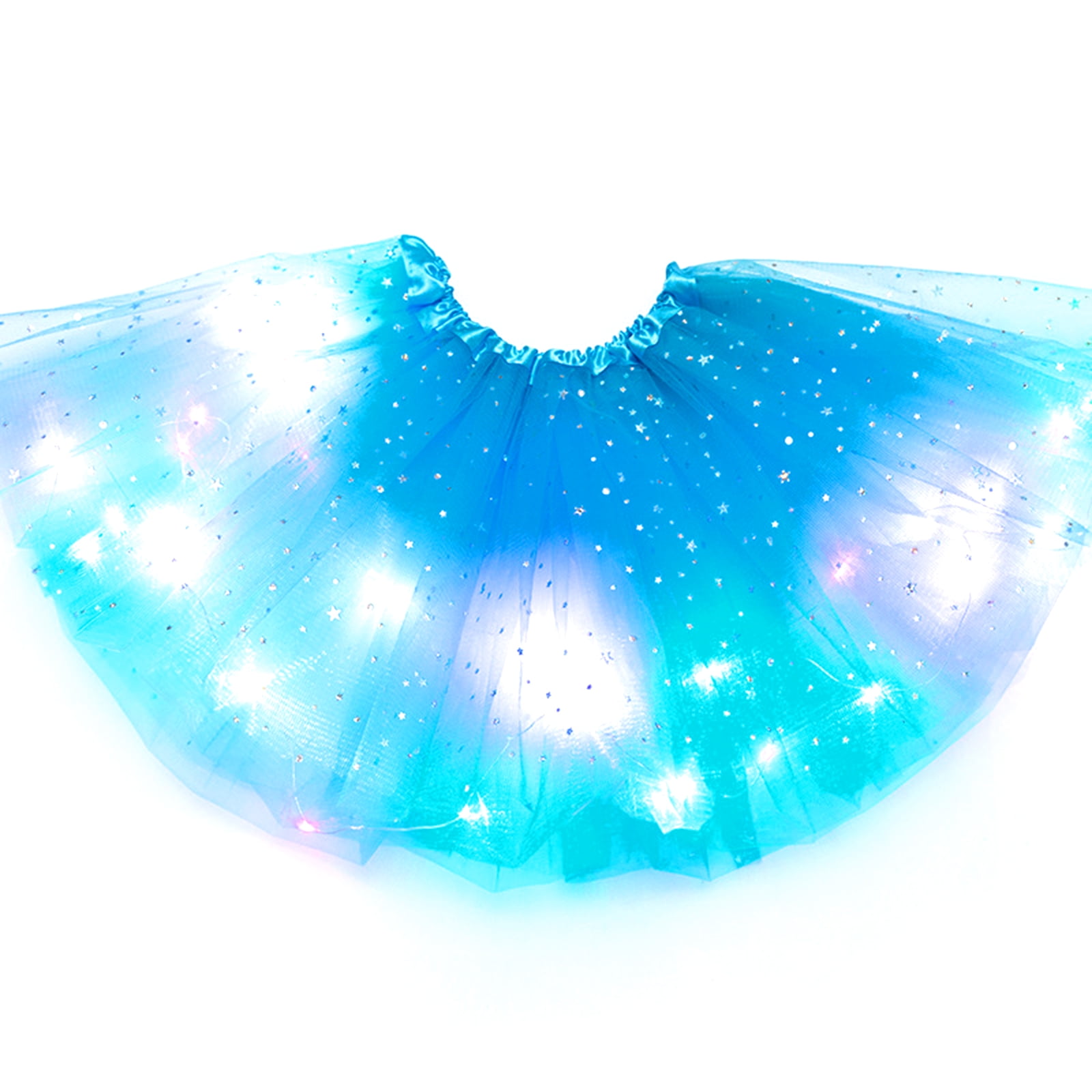 Kids Girls Princess Skirts Princess Dance Pleated Shiny Party Costume ...