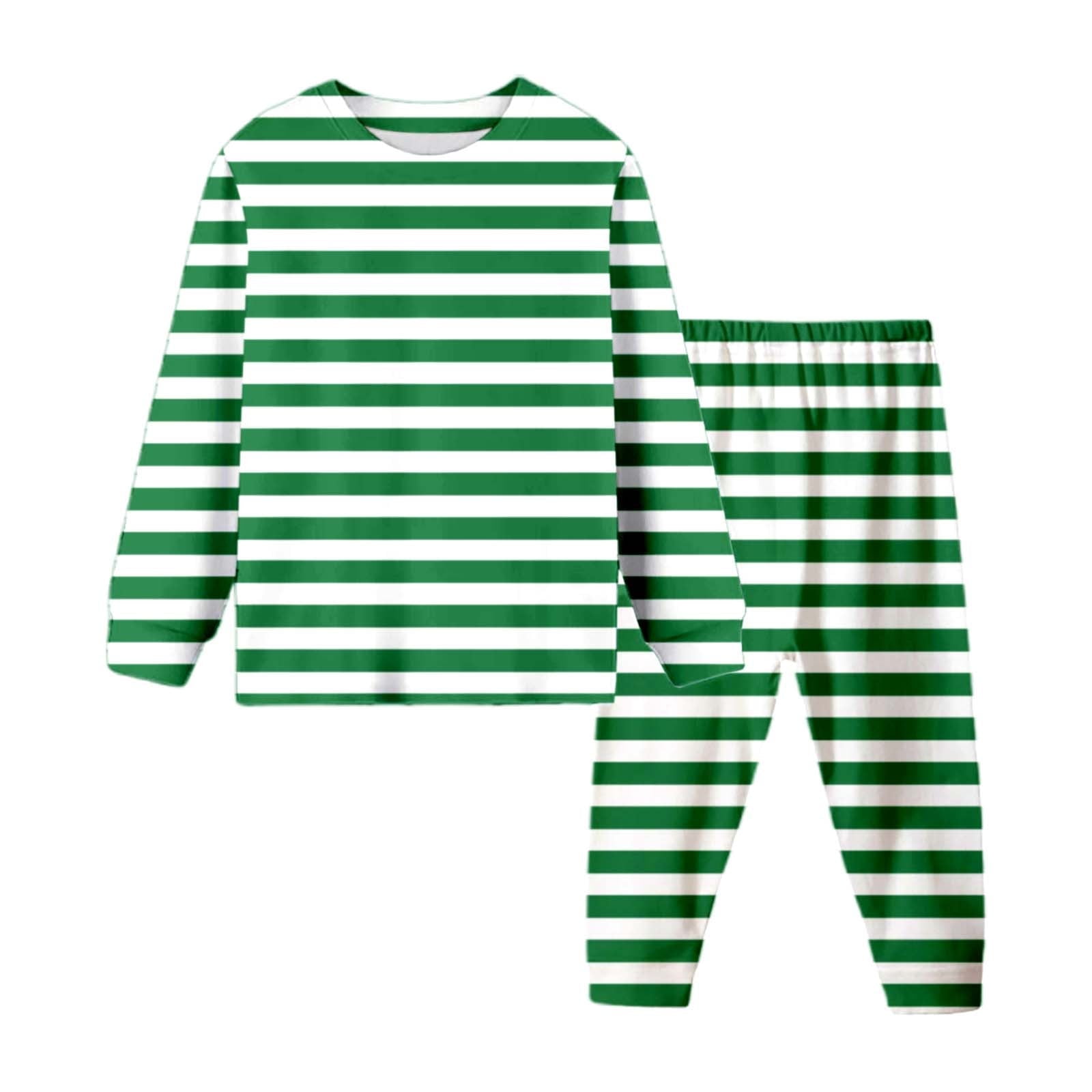 Kids Girls Satin Pajamas Set Stripes Button Down Sleepwear Set Classic ...