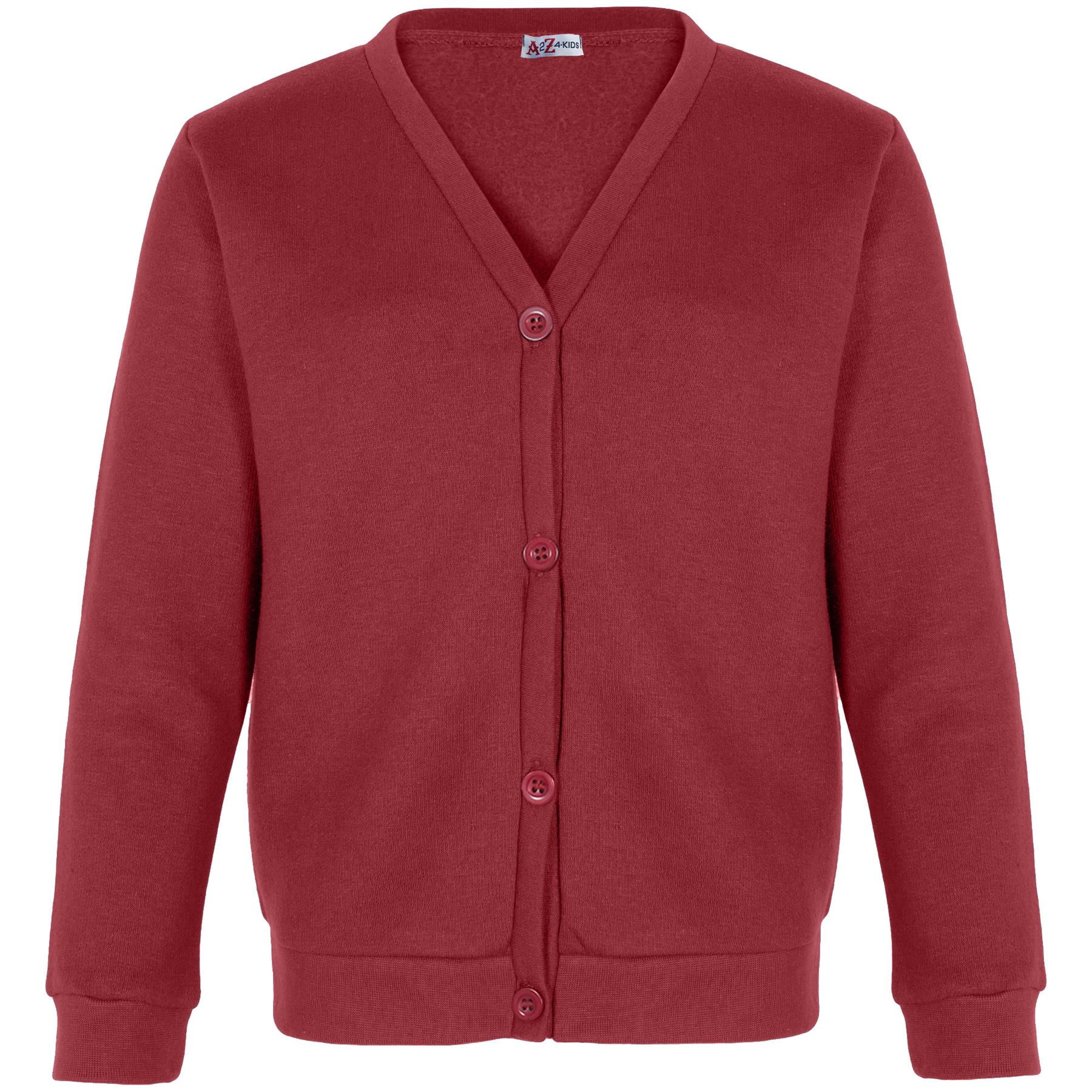 Kids Girls Scouts School Uniform Cardigan Brushed Fleece Cardigan ...