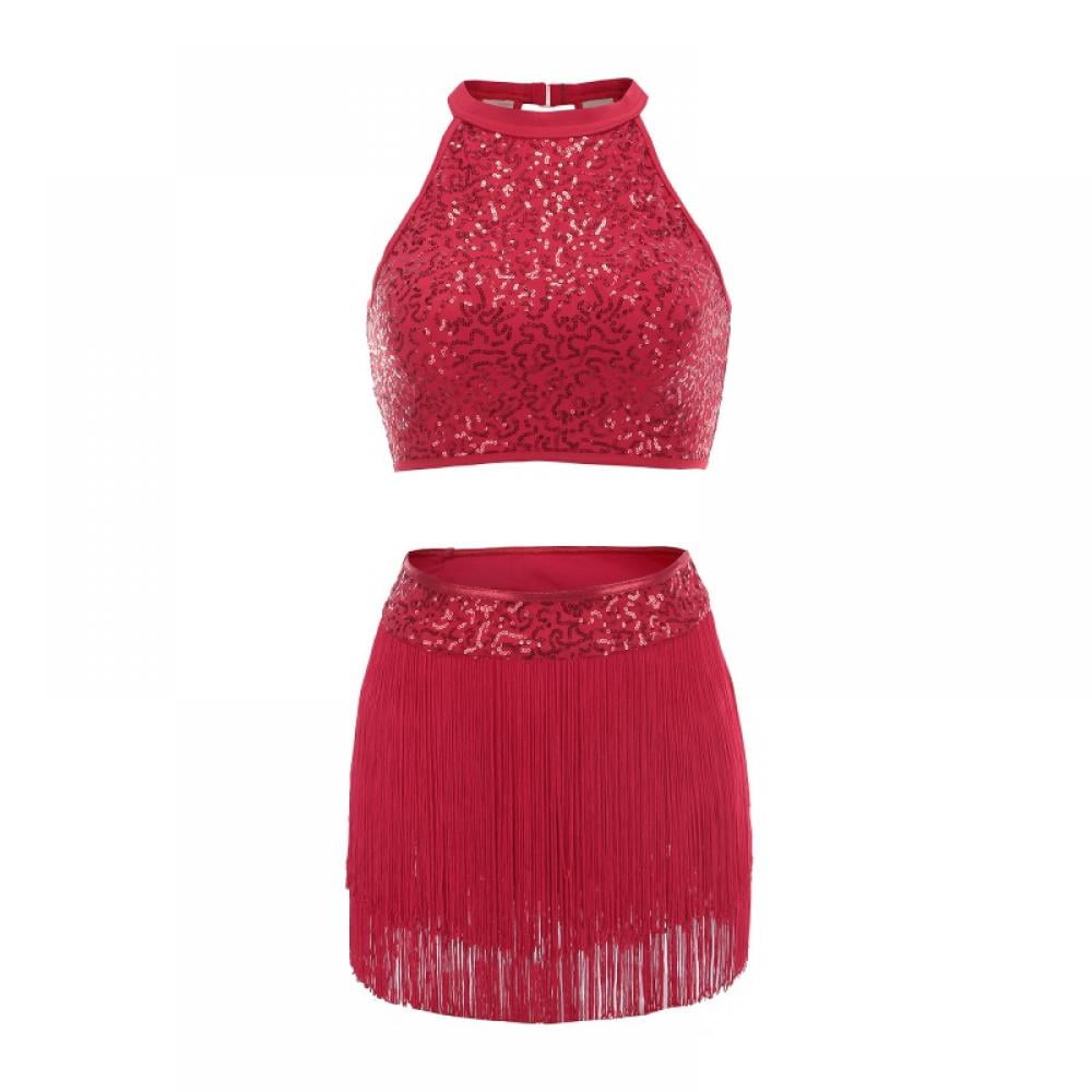 Red Sequin Tops For Girls