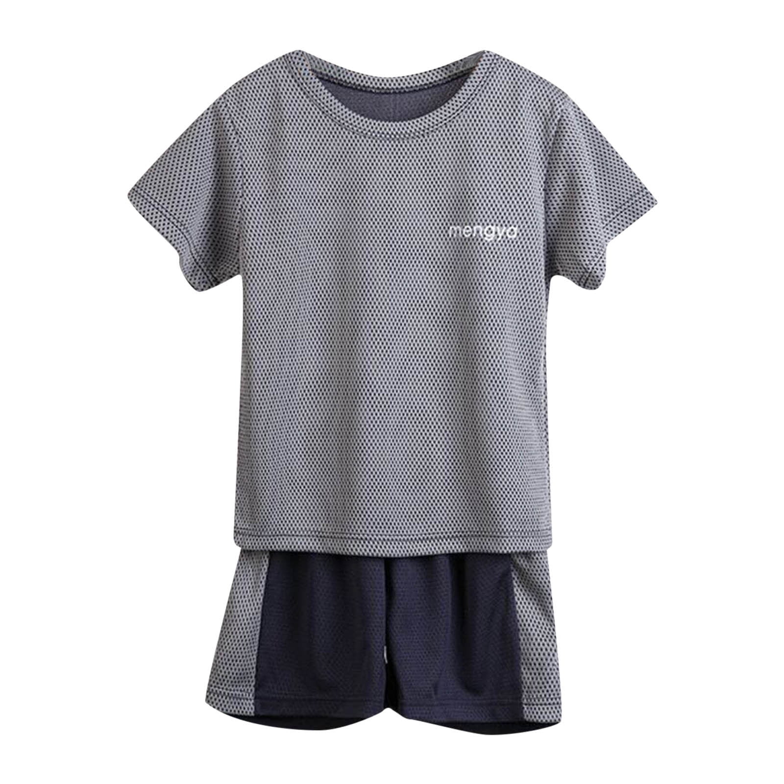 Kids Girls Sportwear Jogger Suit Tee Shirt and Mesh Shorts Set Girls ...